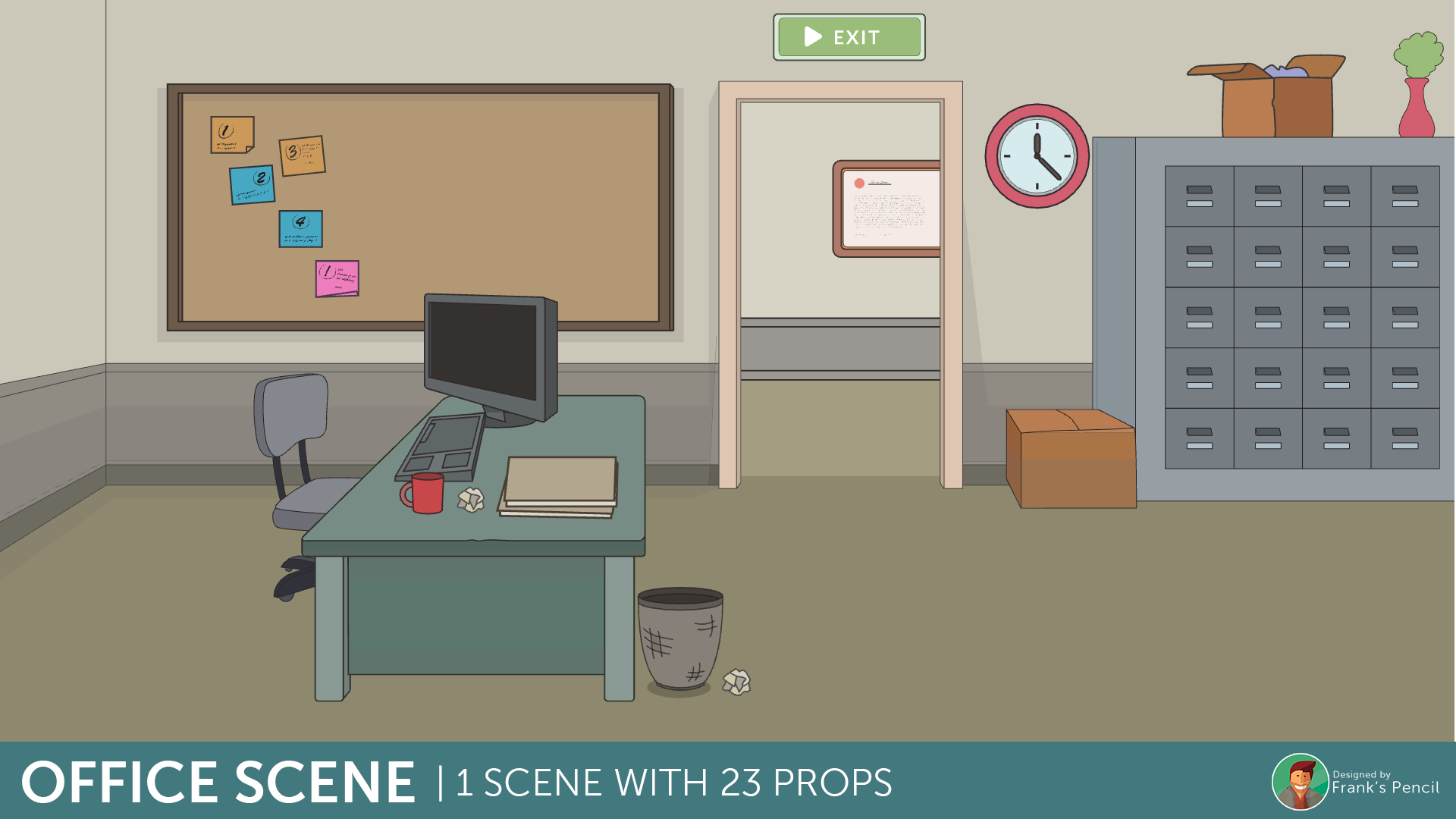 Office Scene - Cartoon Animator/Scene - Reallusion Content Store