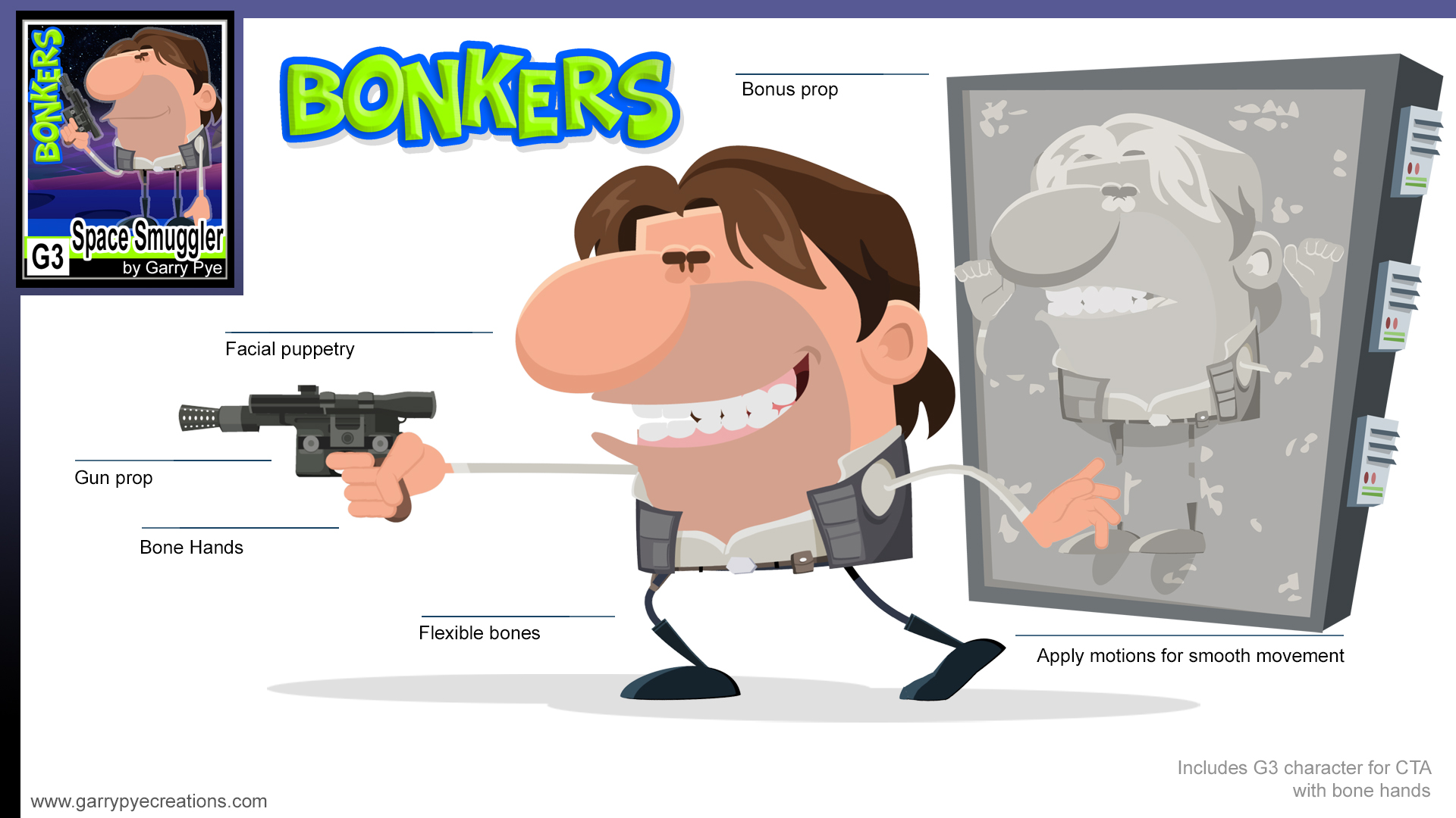 Bonkers Space Smuggler - Cartoon Animator/Actor - Reallusion Content Store
