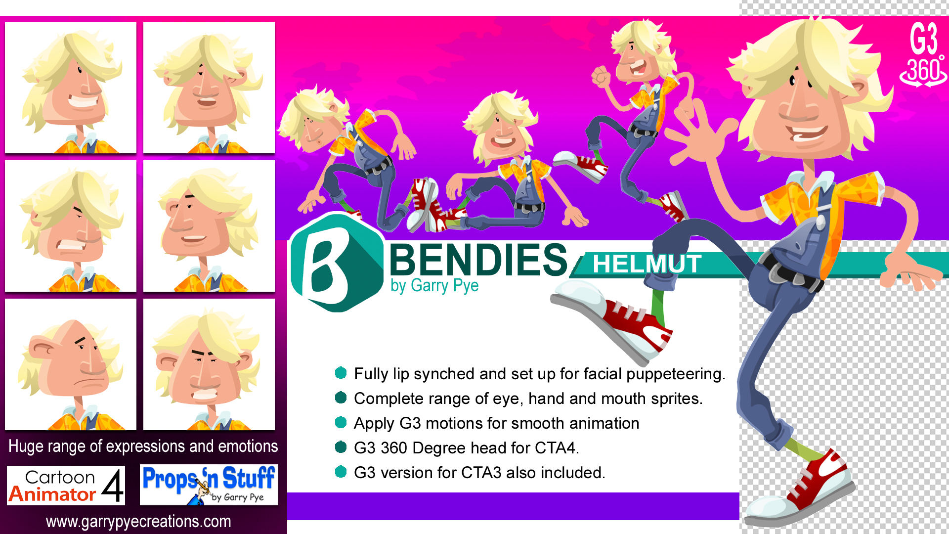 The Bendies #24 - Helmut - Cartoon Animator/Actor - Reallusion Content ...