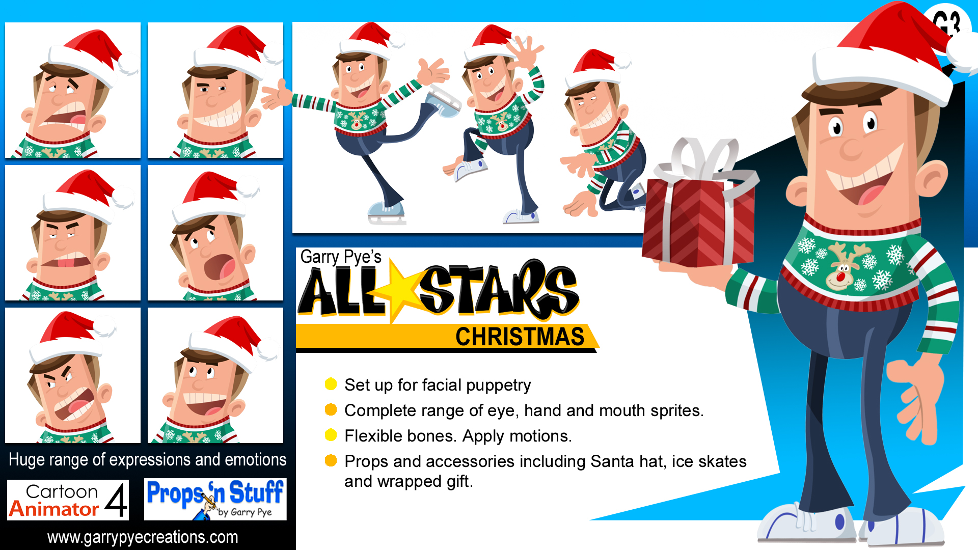 All Star Christmas Andy - Cartoon Animator/Actor - Reallusion Content Store