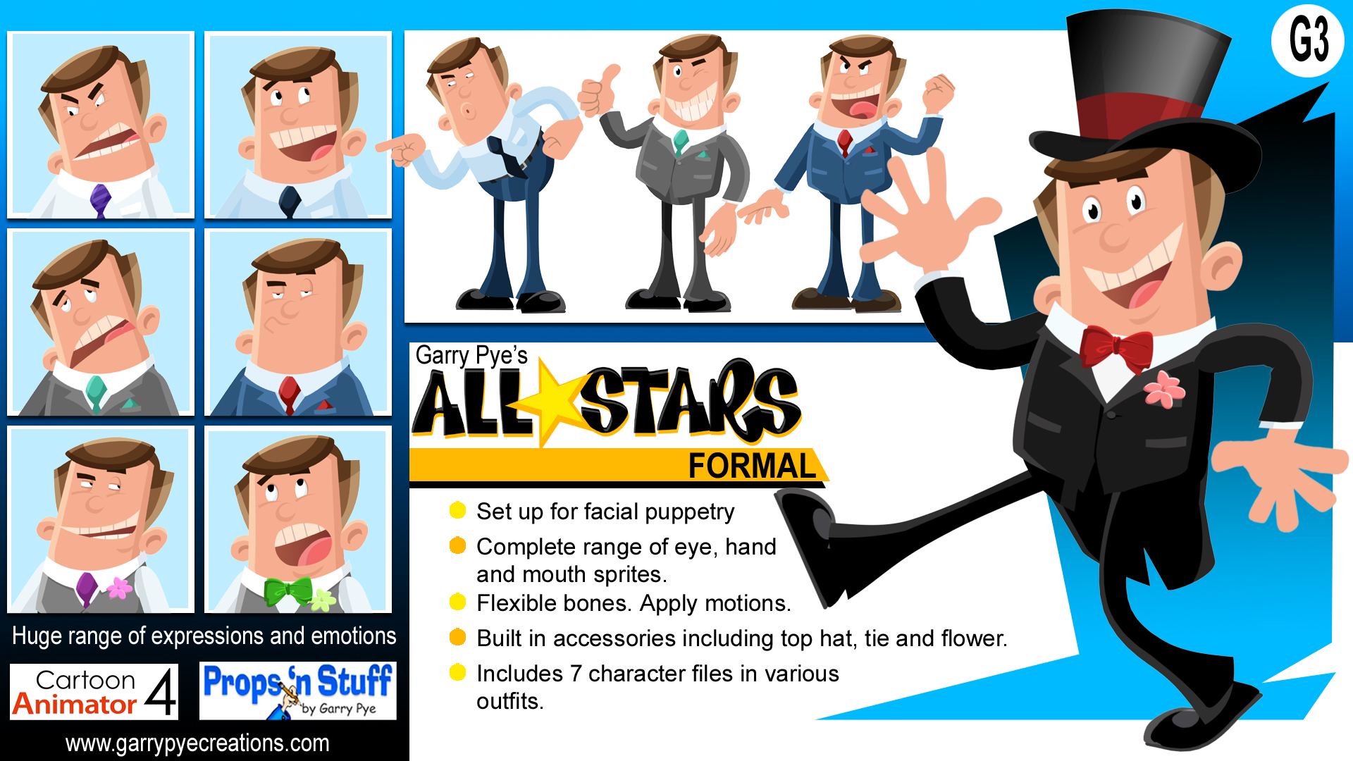 All Stars Formal Andy - Cartoon Animator/Actor - Reallusion Content Store