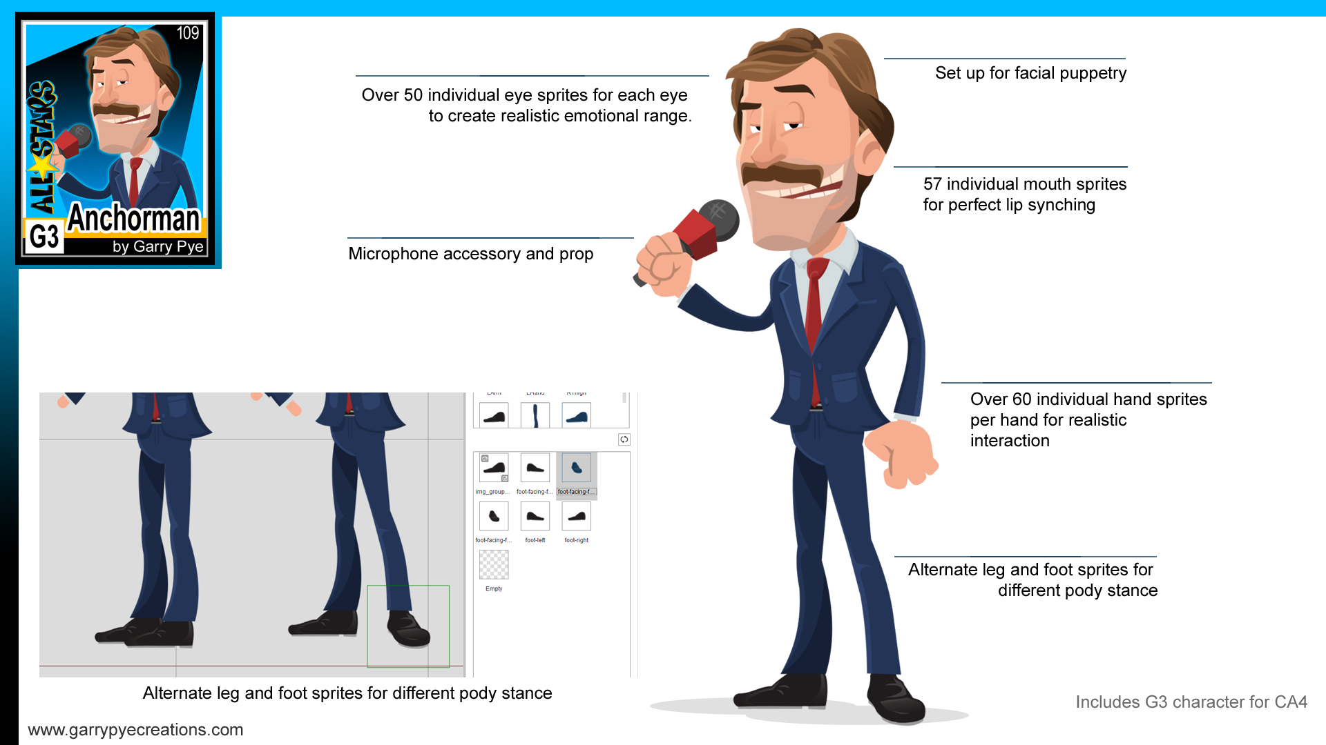 All Stars Anchorman - Cartoon Animator/Actor - Reallusion Content Store