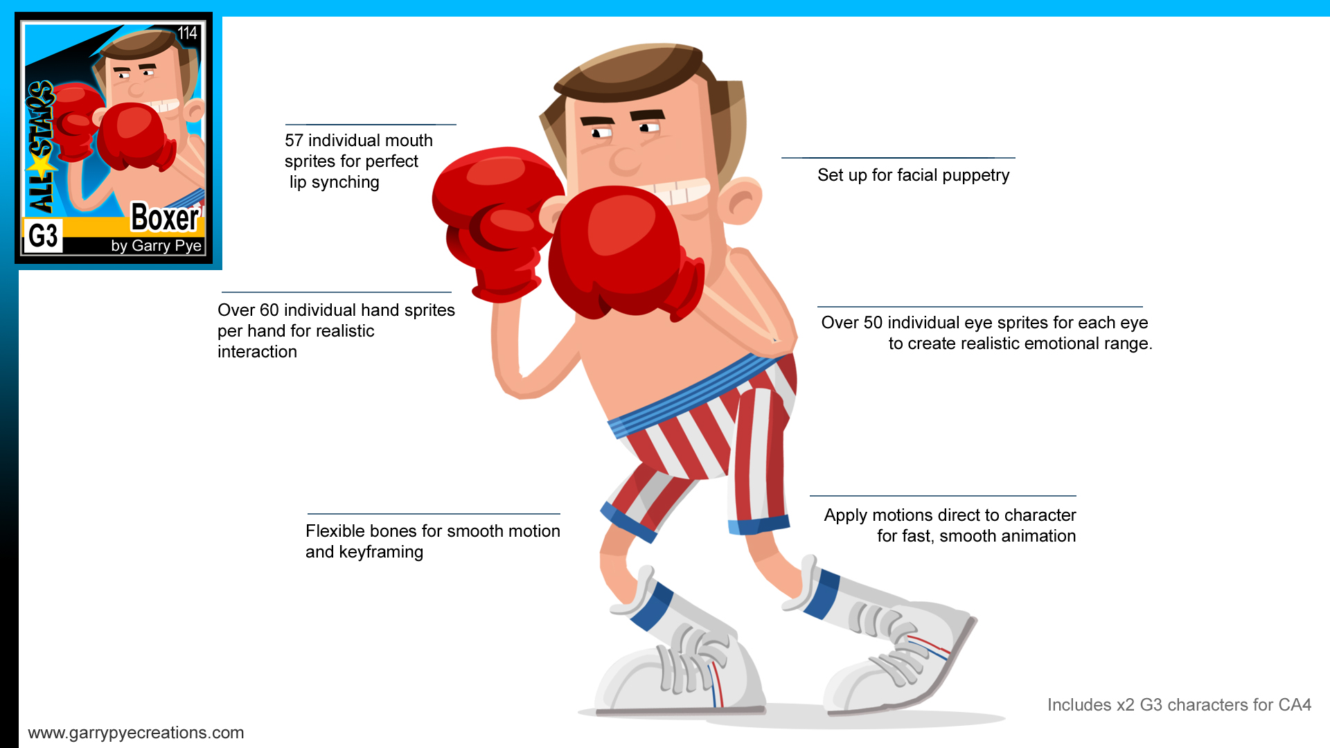 All Stars Boxer Andy - Cartoon Animator/Actor - Reallusion Content Store