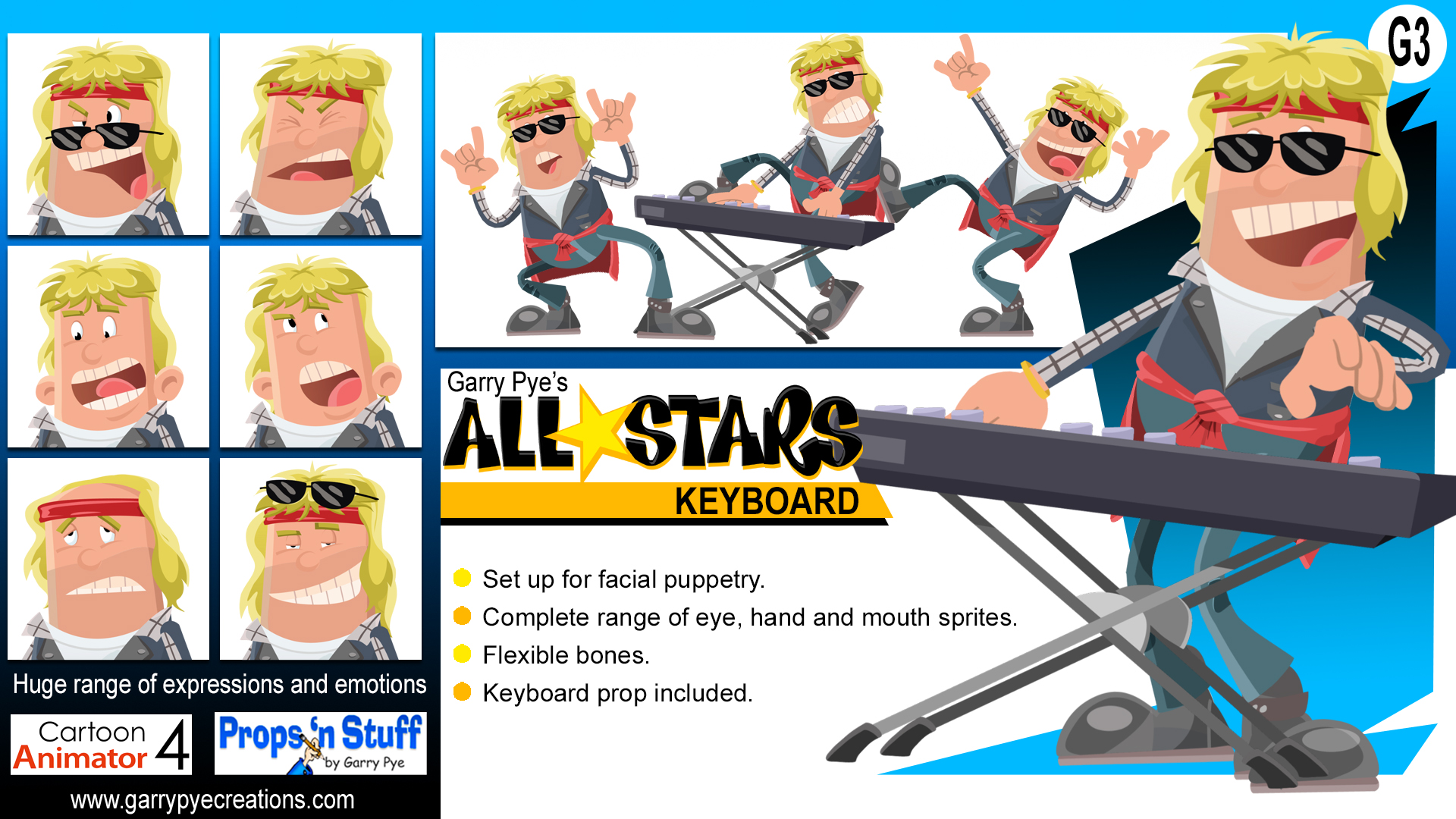 All Stars Keyboard - Cartoon Animator/Actor - Reallusion Content Store