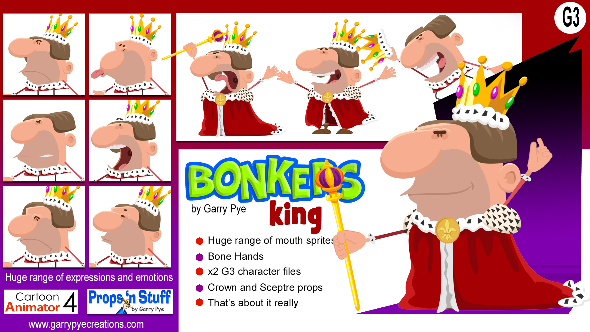 Bonkers King - Cartoon Animator/Actor - Reallusion Content Store