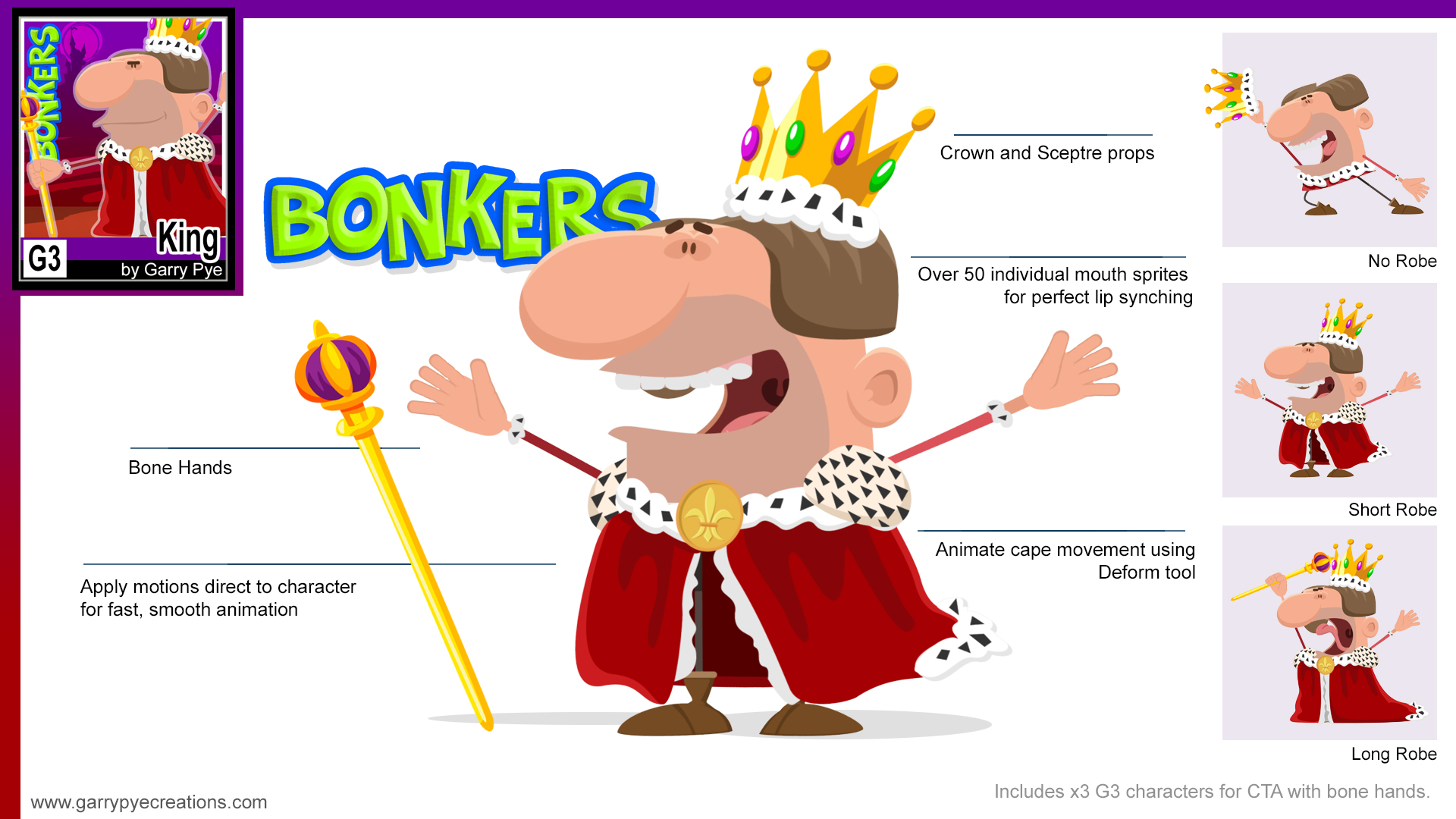 Bonkers King - Cartoon Animator/Actor - Reallusion Content Store