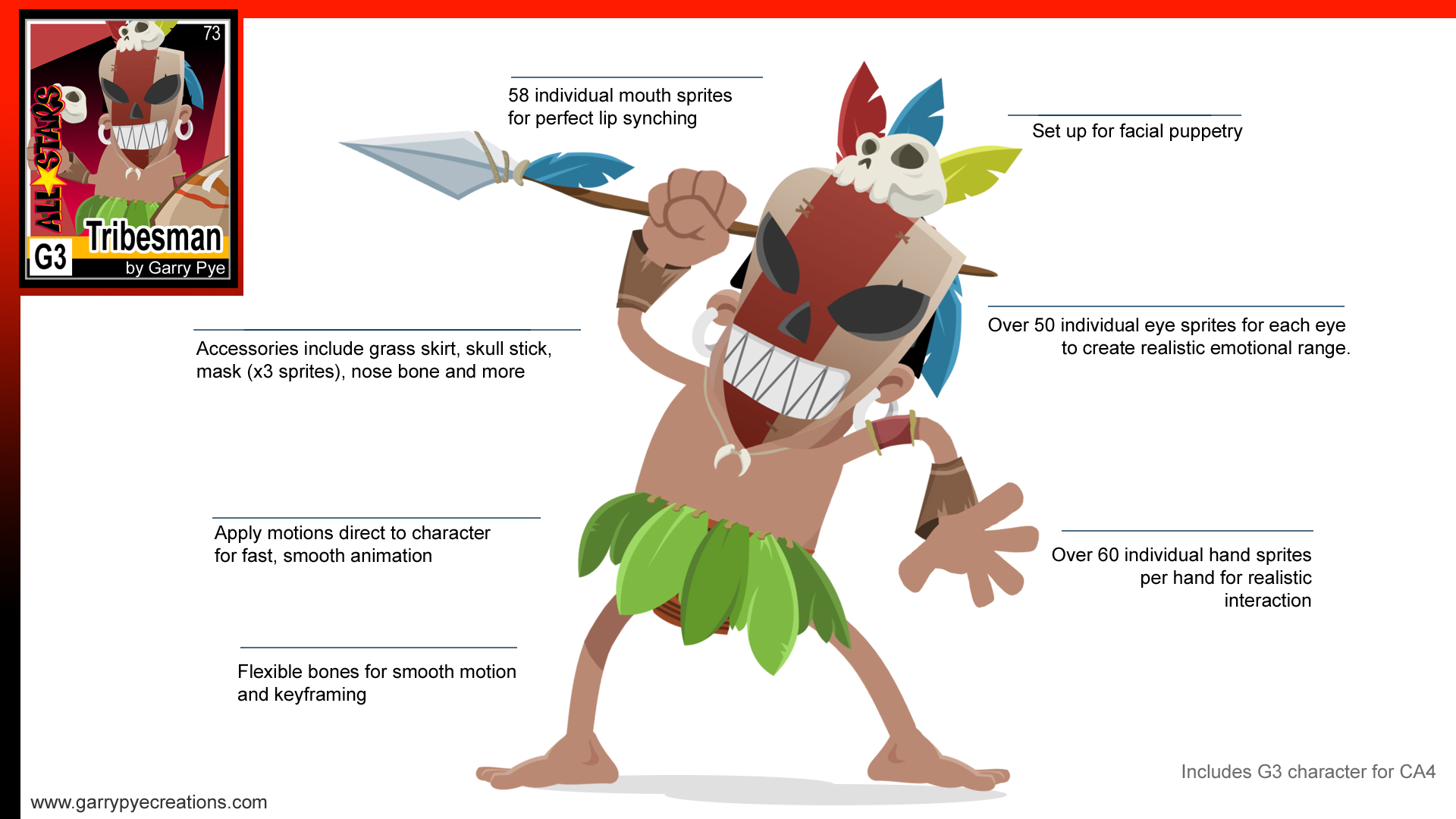All Stars Tribesman - Cartoon Animator/Actor - Reallusion Content Store