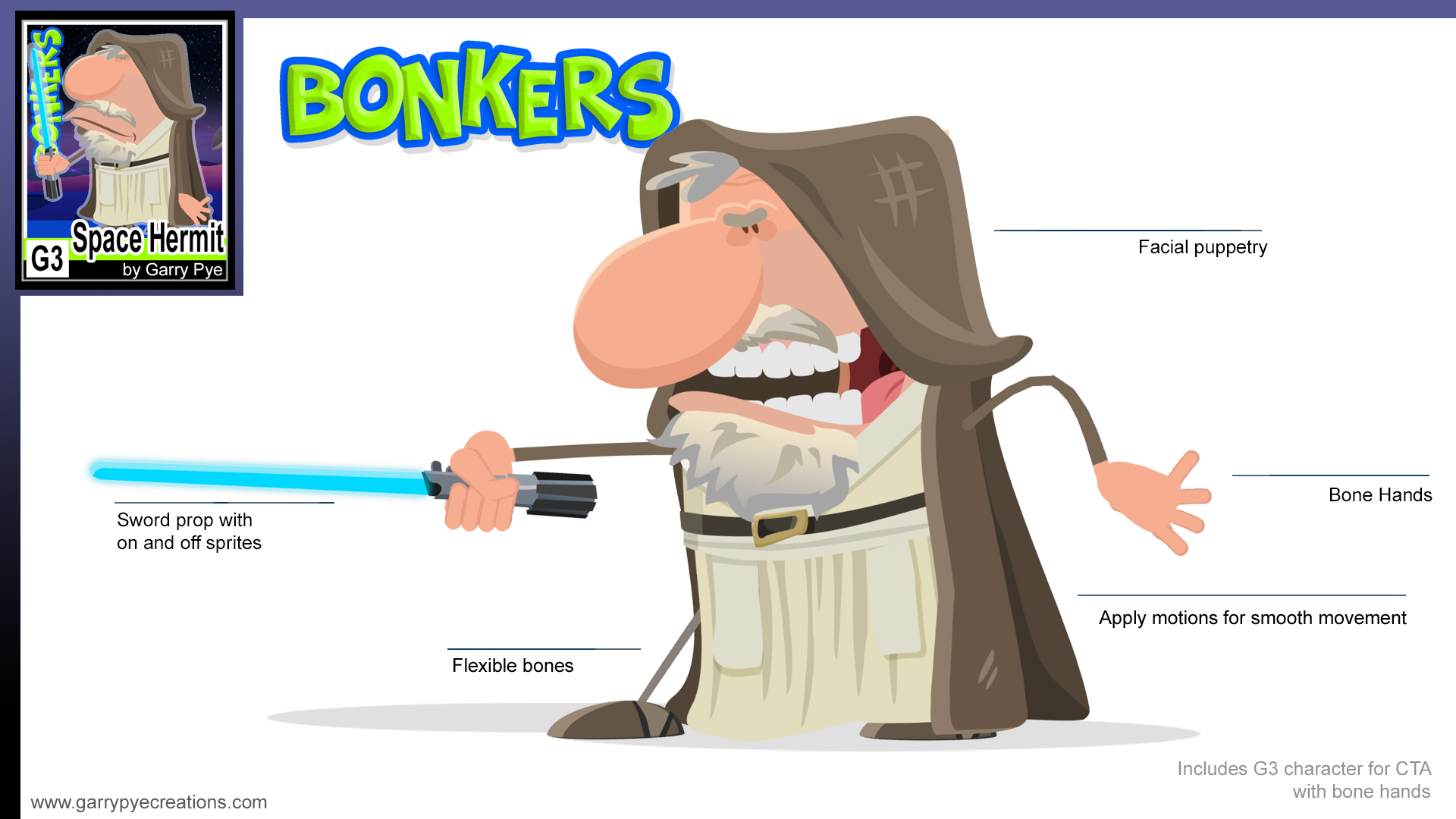 Bonkers Space Hermit - Cartoon Animator/Actor - Reallusion Content Store