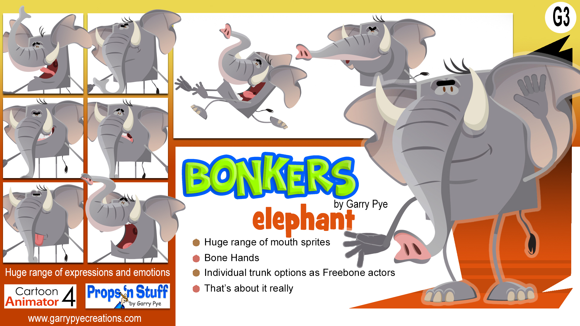 Bonkers Elephant - Cartoon Animator/Actor - Reallusion Content Store