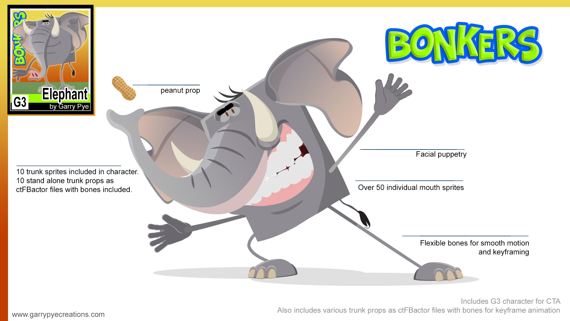 Bonkers Elephant - Cartoon Animator/Actor - Reallusion Content Store