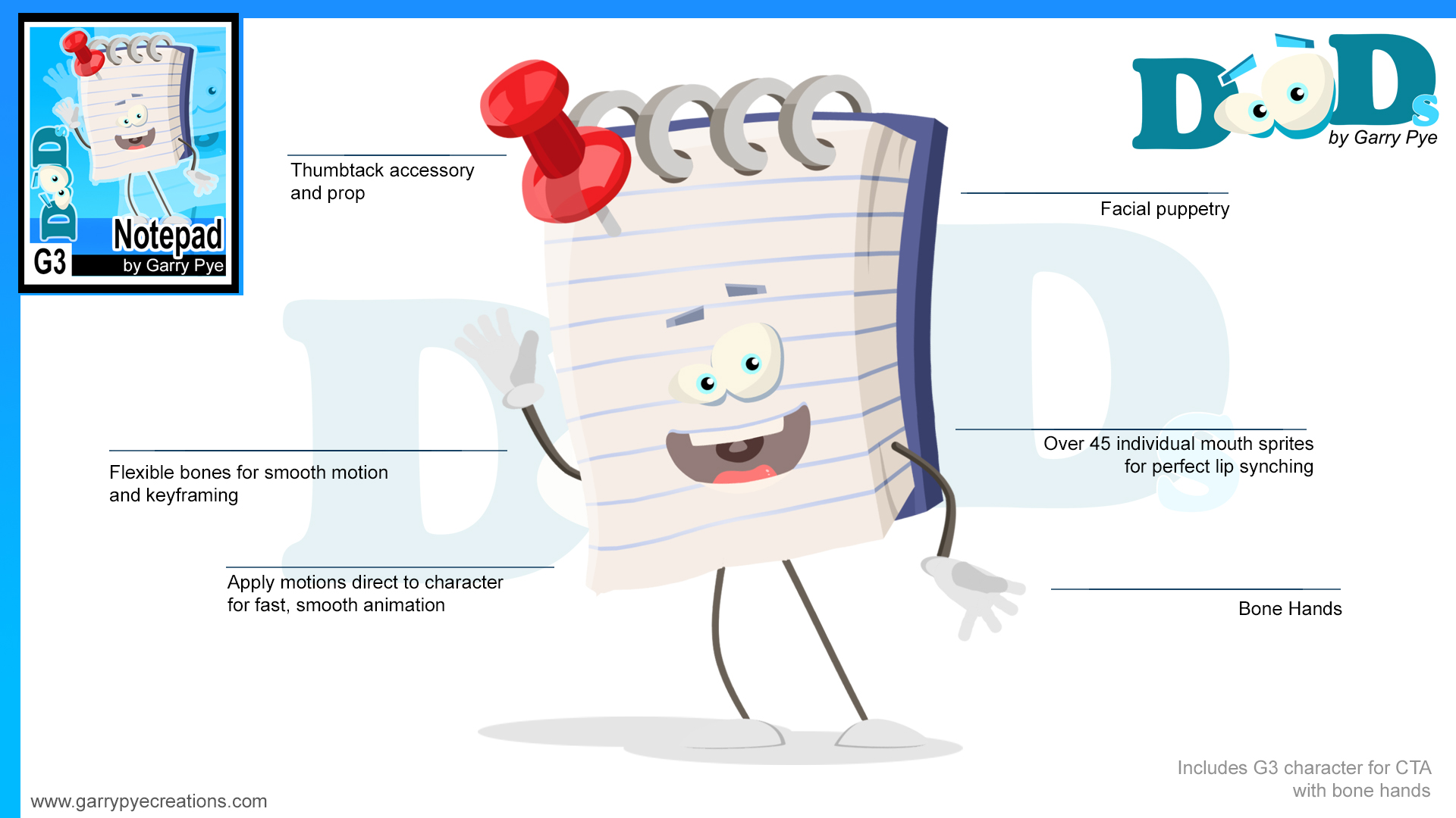 Doods - Notepad - Cartoon Animator/Actor - Reallusion Content Store