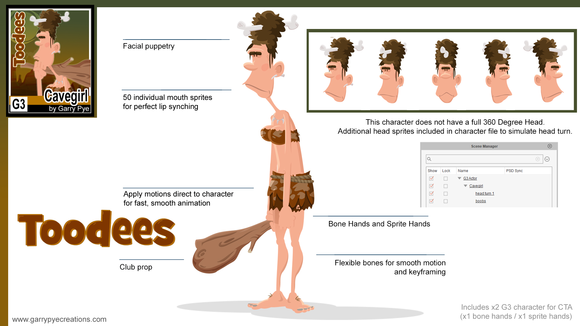 Toodees - Cavegirl - Cartoon Animator/Actor - Reallusion Content Store
