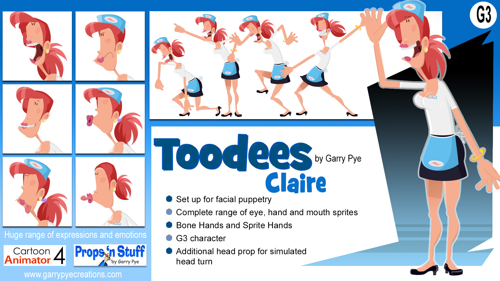 The Toodees - Claire - Cartoon Animator/Actor - Reallusion Content Store
