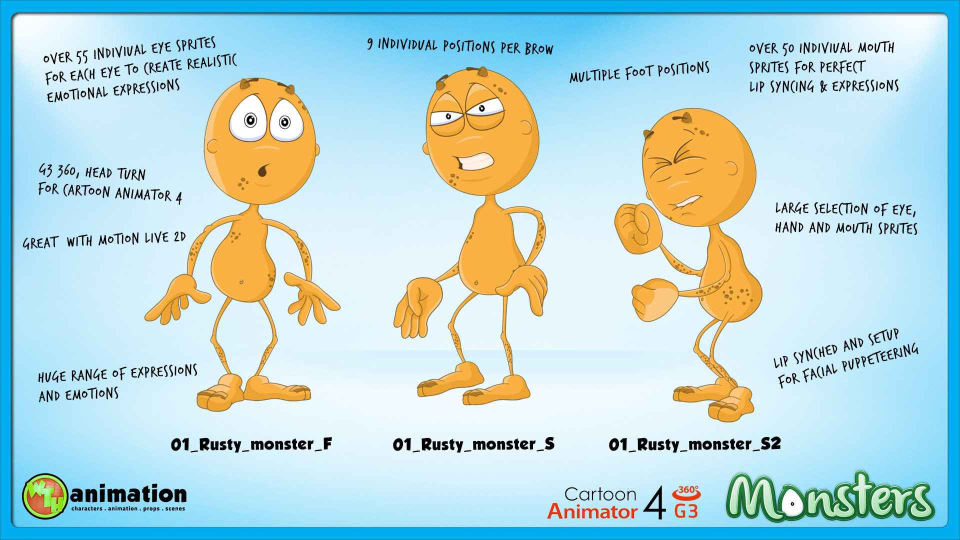 Monster - Rusty - Cartoon Animator/Actor - Reallusion Content Store