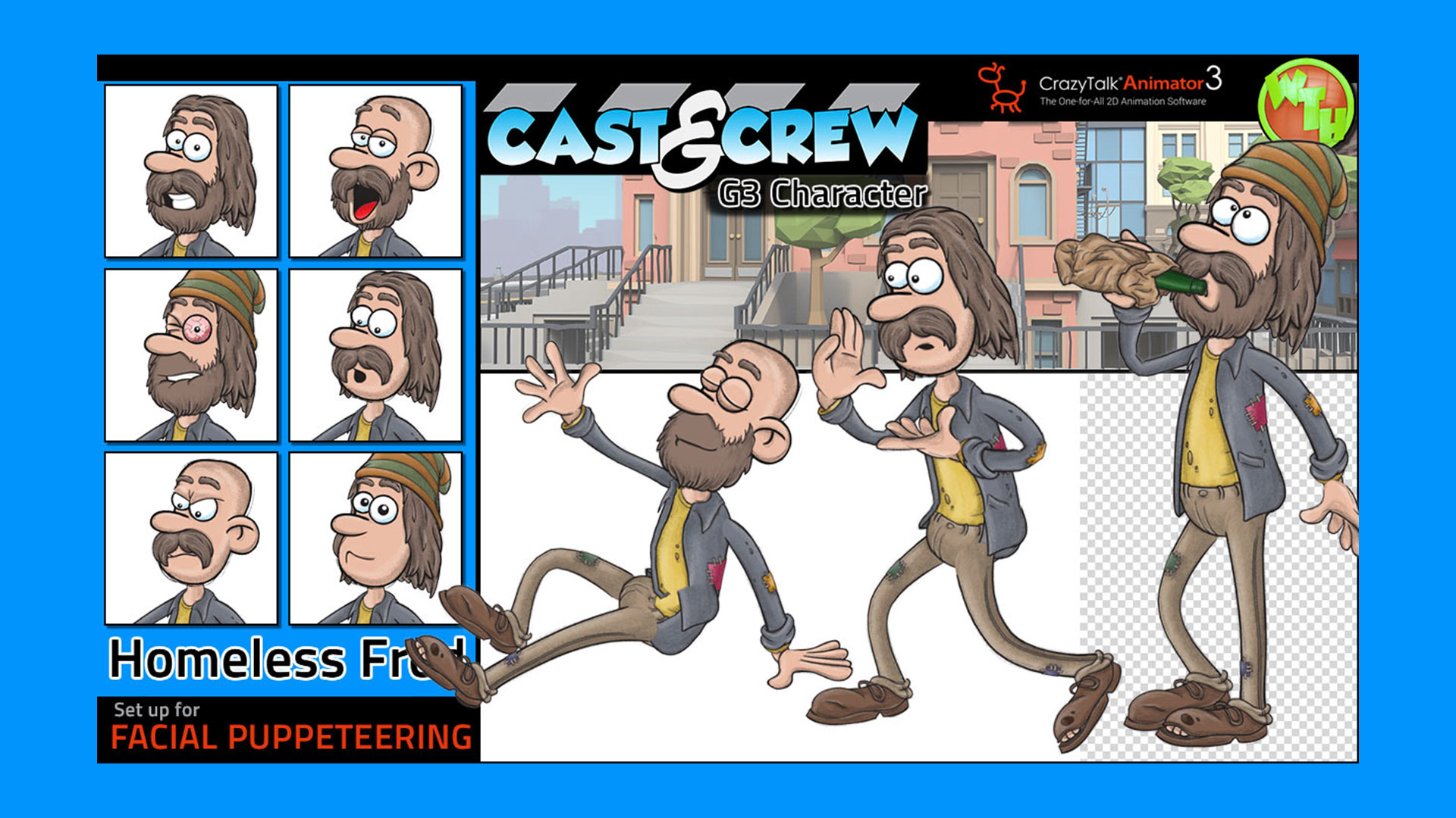Cast&Crew - Homeless Fred - Cartoon Animator/Actor - Reallusion Content ...
