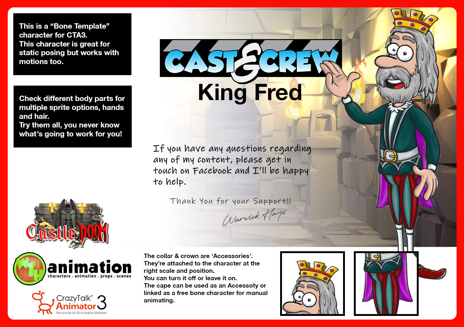 Cast&Crew – King Fred - Cartoon Animator/Actor - Reallusion Content Store