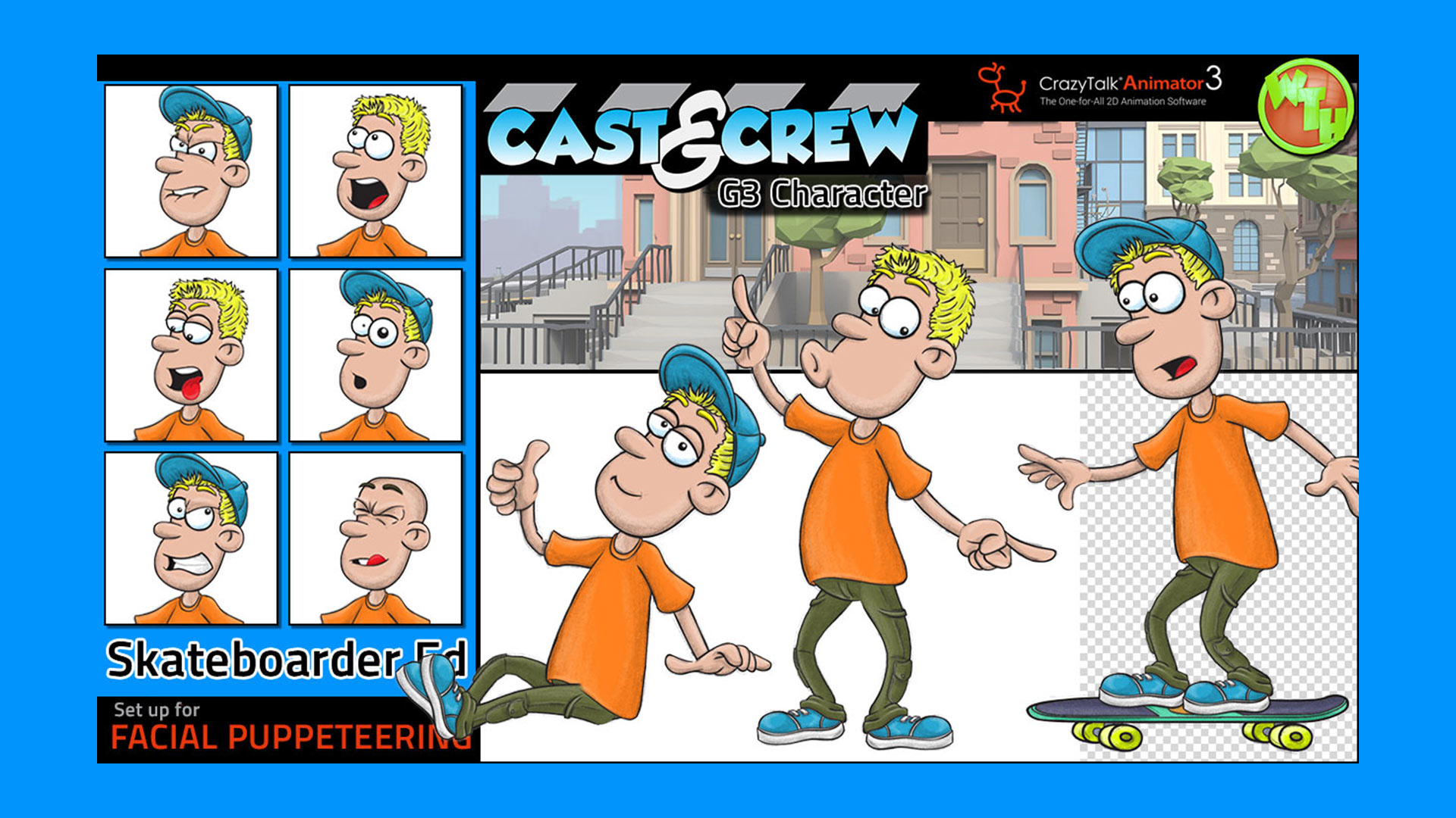Cast&Crew – Skateboarder Ed - Cartoon Animator/Actor - Reallusion ...