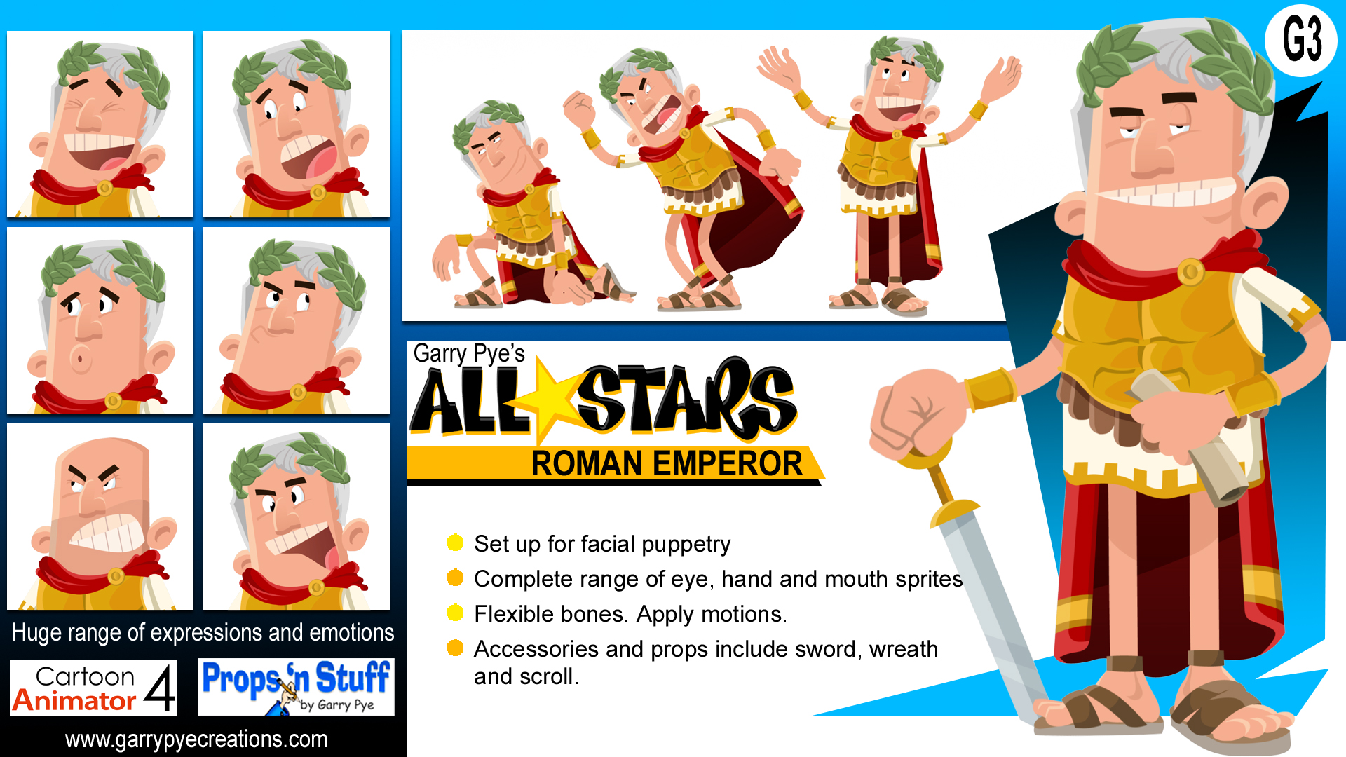 All Stars Roman Emperor - Cartoon Animator/Actor - Reallusion Content Store
