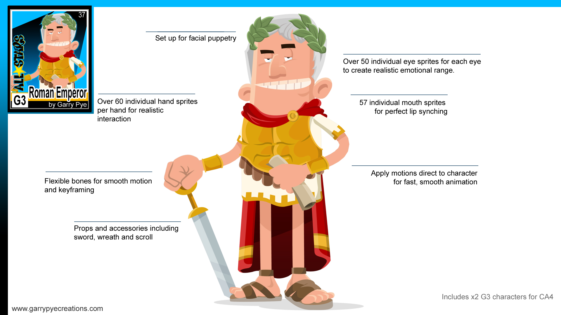 All Stars Roman Emperor - Cartoon Animator/Actor - Reallusion Content Store