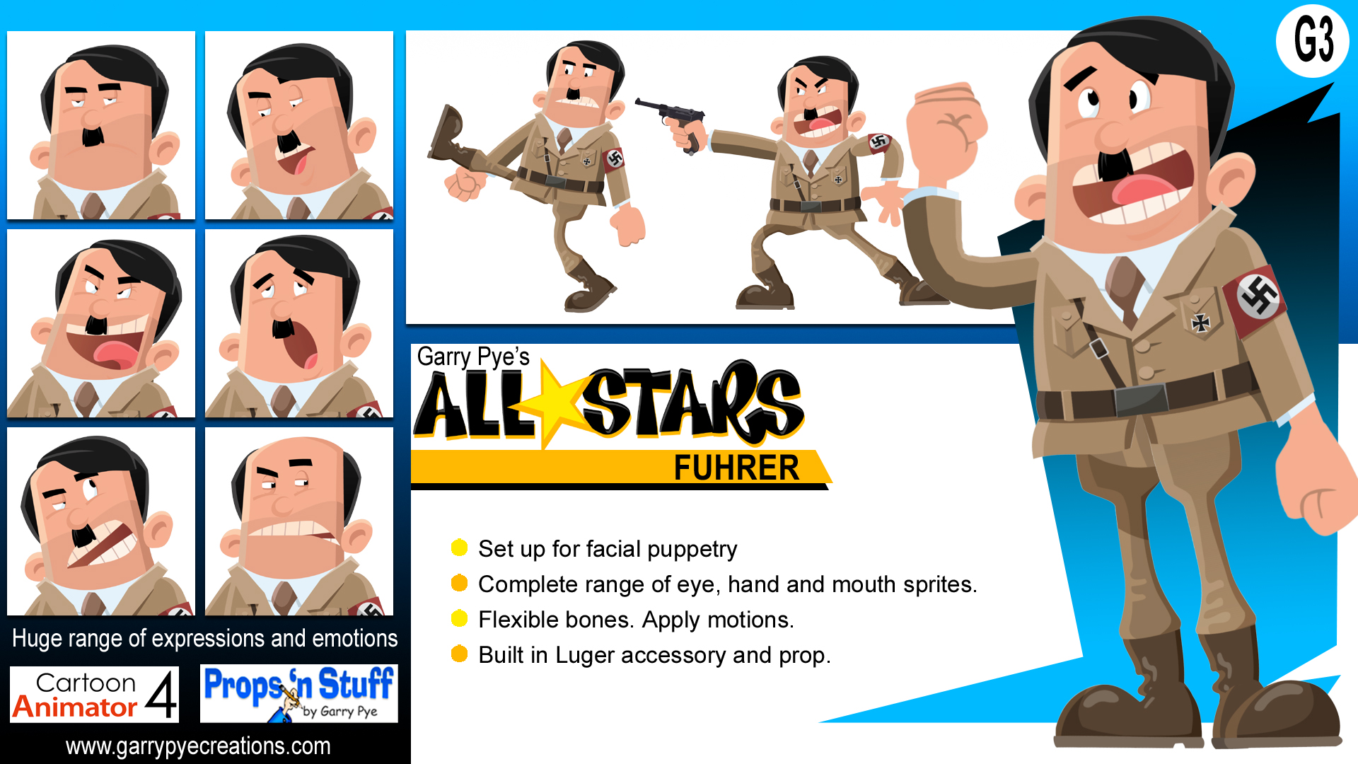 All Stars Fuhrer - Cartoon Animator/Actor - Reallusion Content Store