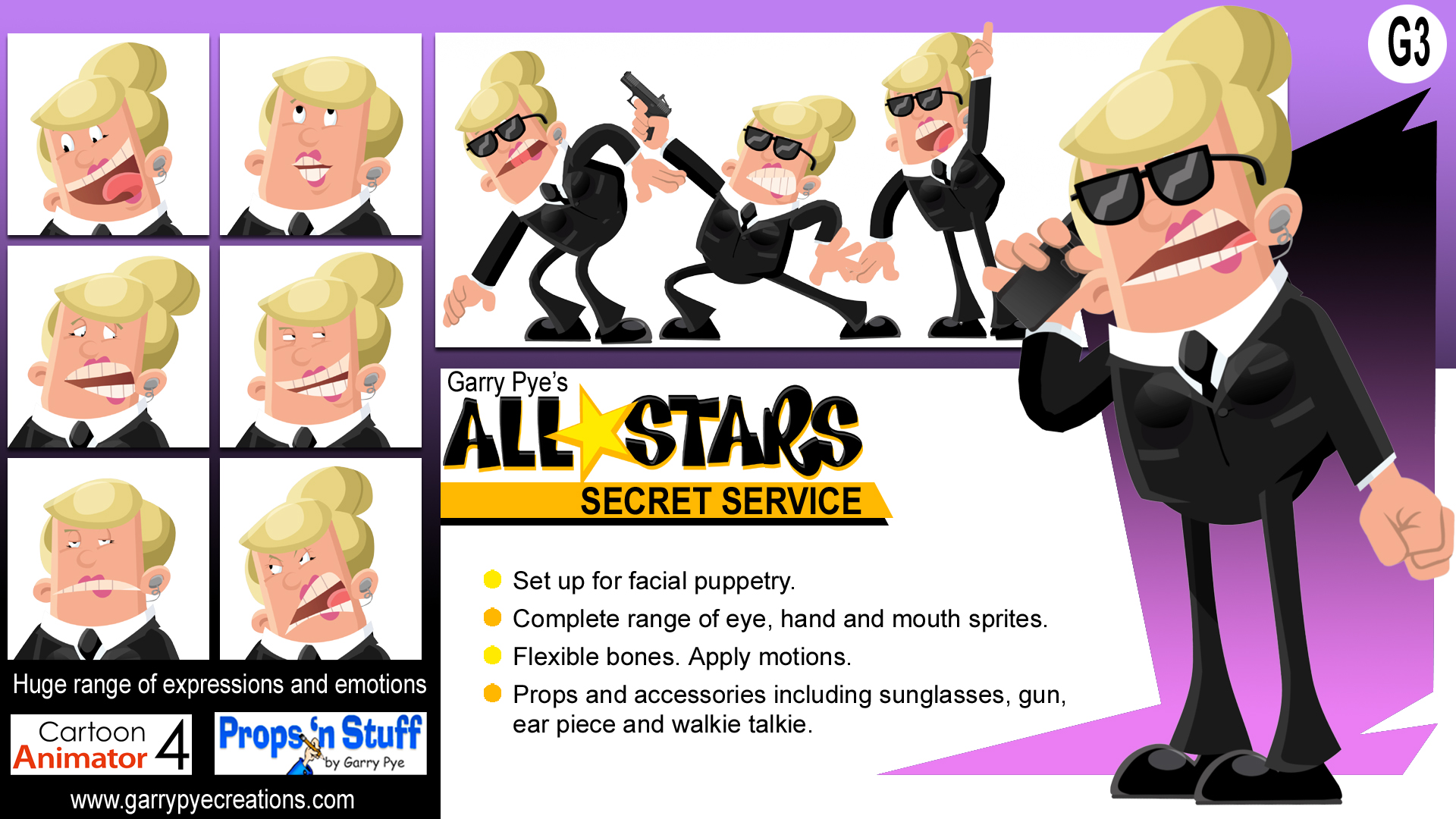 All Stars Secret Service Amy - Cartoon Animator/Actor - Reallusion ...