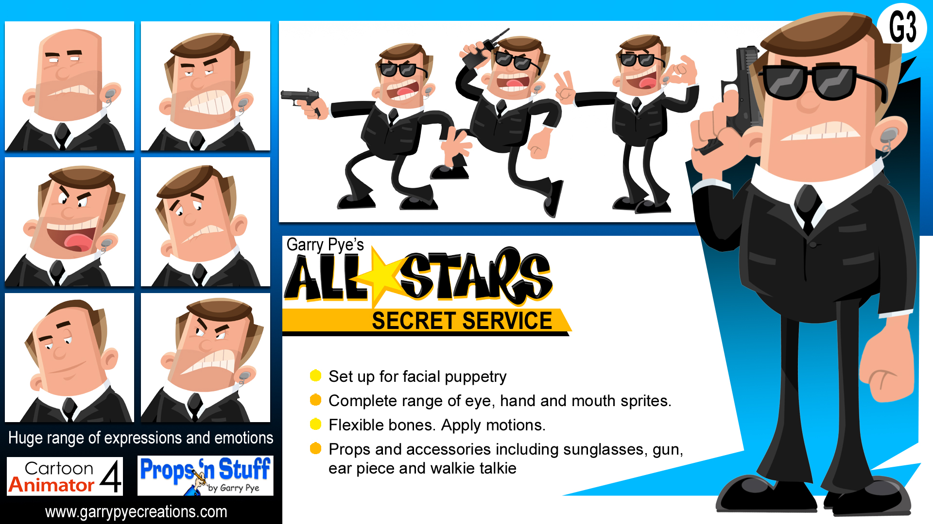 All Stars Secret Service Andy - Cartoon Animator/Actor - Reallusion ...