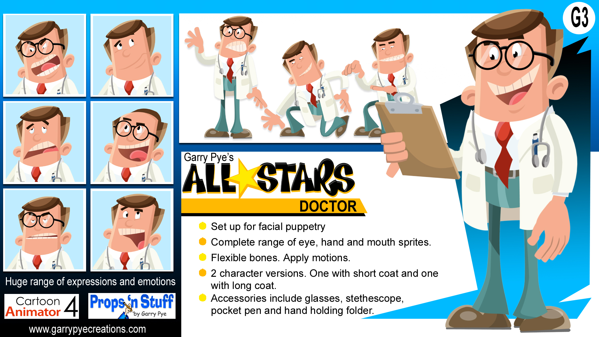 All Stars Doctor Andy - Cartoon Animator/Actor - Reallusion Content Store