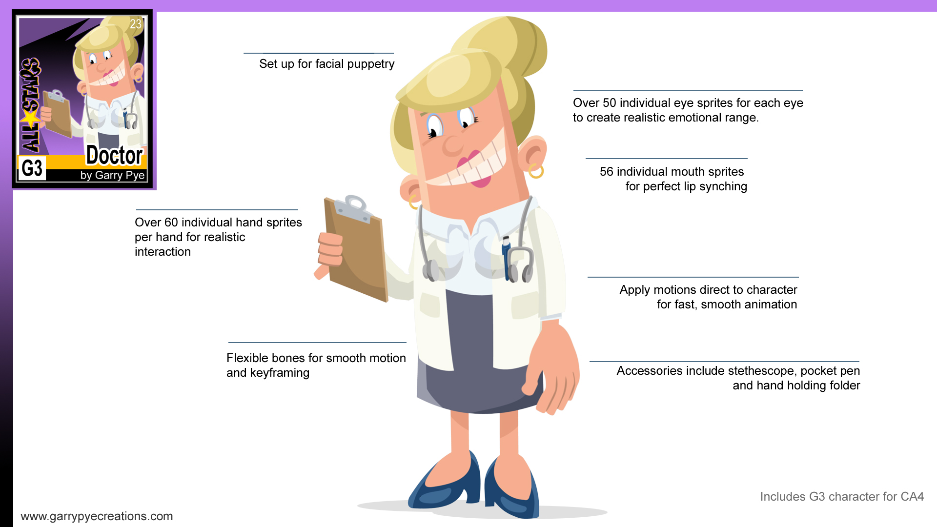 All Stars Doctor Amy - Cartoon Animator/Actor - Reallusion Content Store