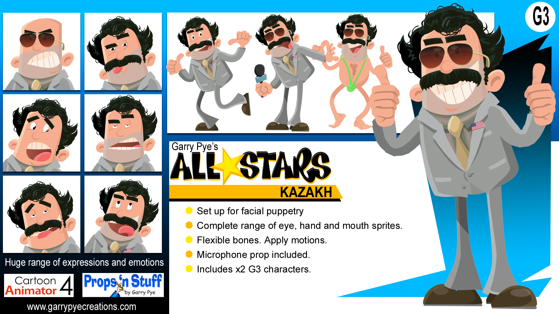 All Stars Kazakh - Cartoon Animator/Actor - Reallusion Content Store