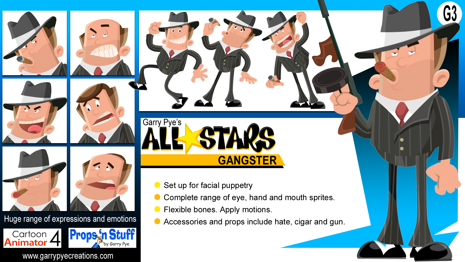 All Stars Gangster - Cartoon Animator/Actor - Reallusion Content Store
