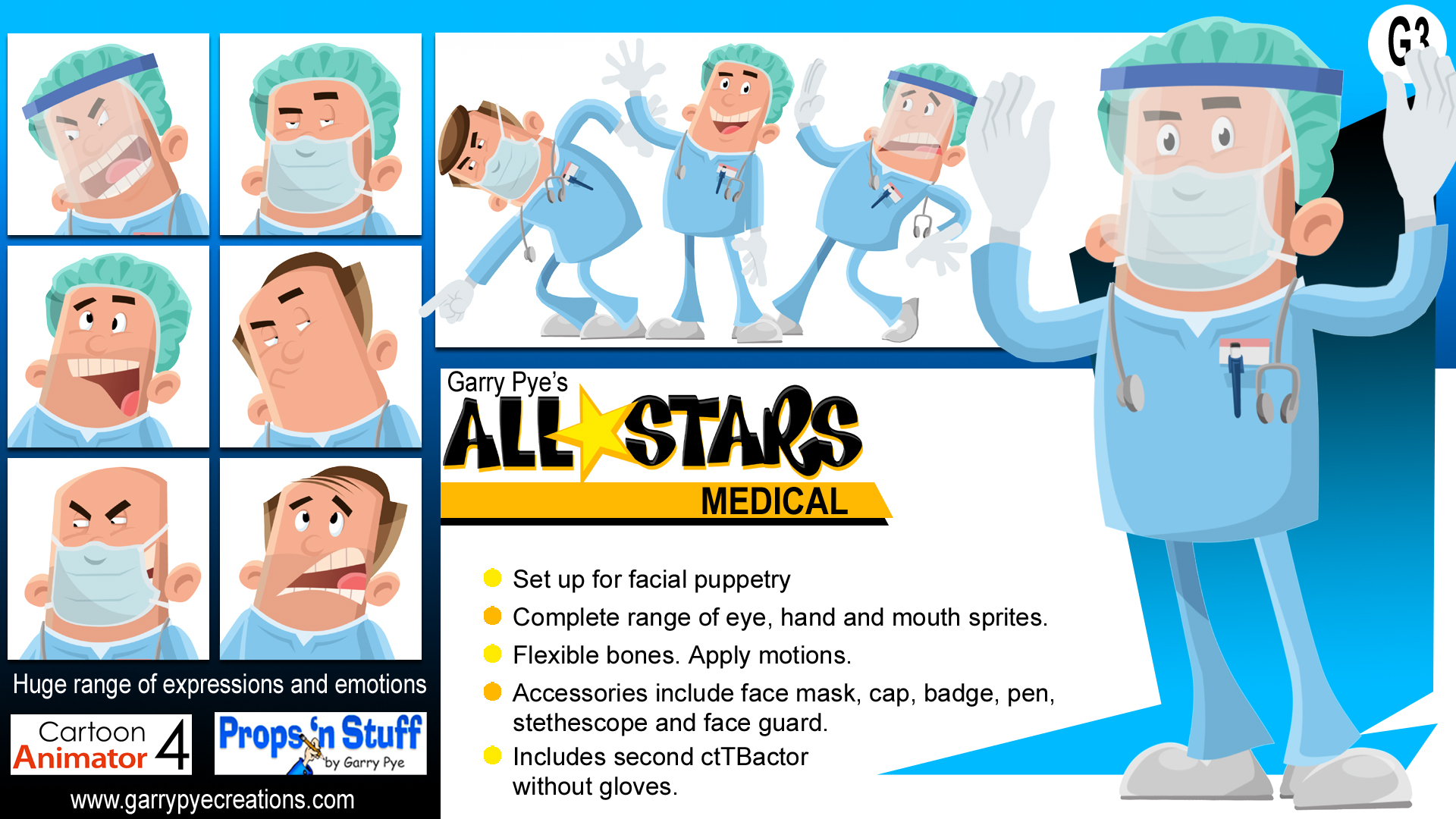All Stars Medical Andy - Cartoon Animator/Actor - Reallusion Content Store
