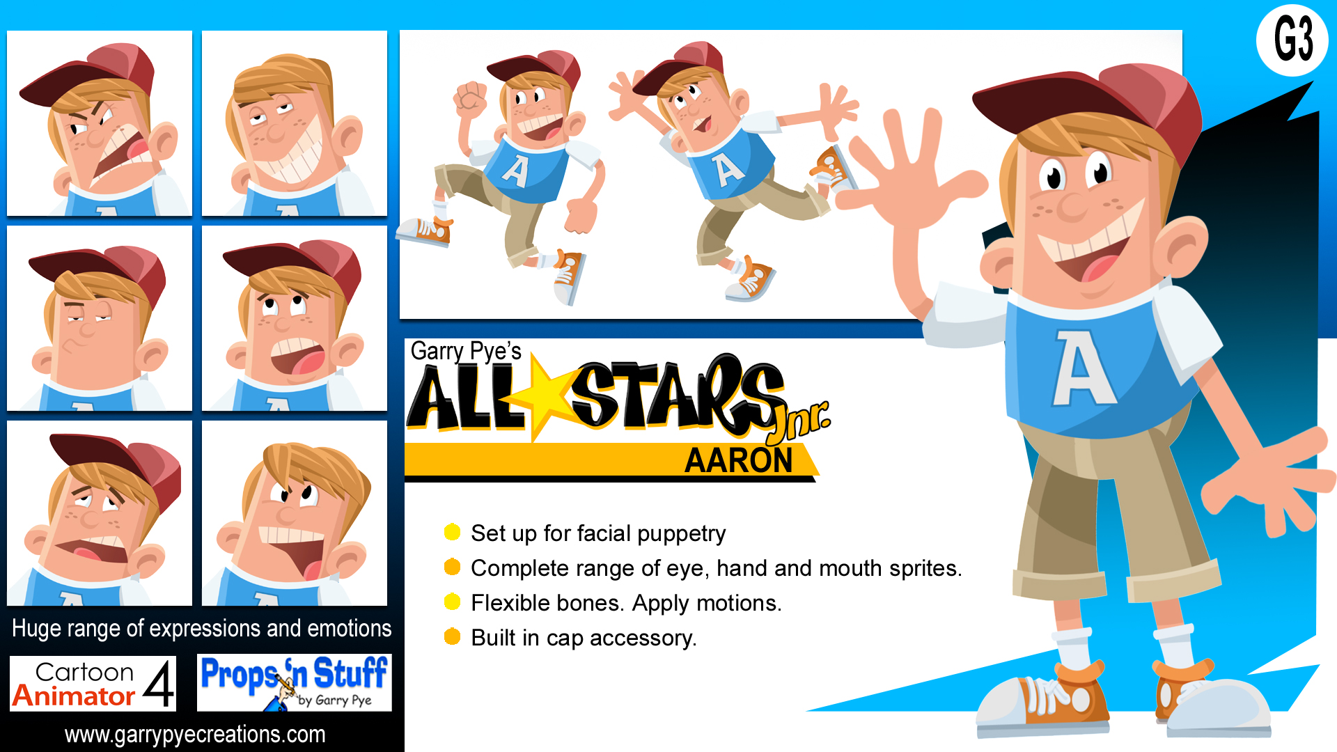 All Stars Jnr Aaron - Cartoon Animator/Actor - Reallusion Content Store