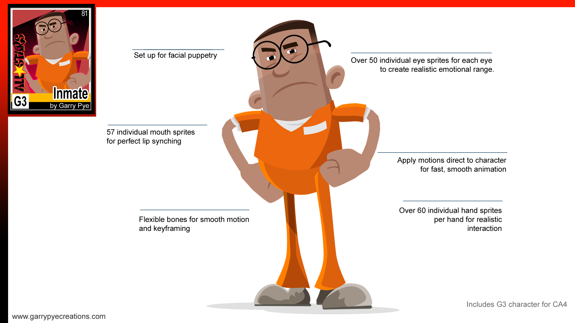 All Stars Inmate Adi - Cartoon Animator/Actor - Reallusion Content Store