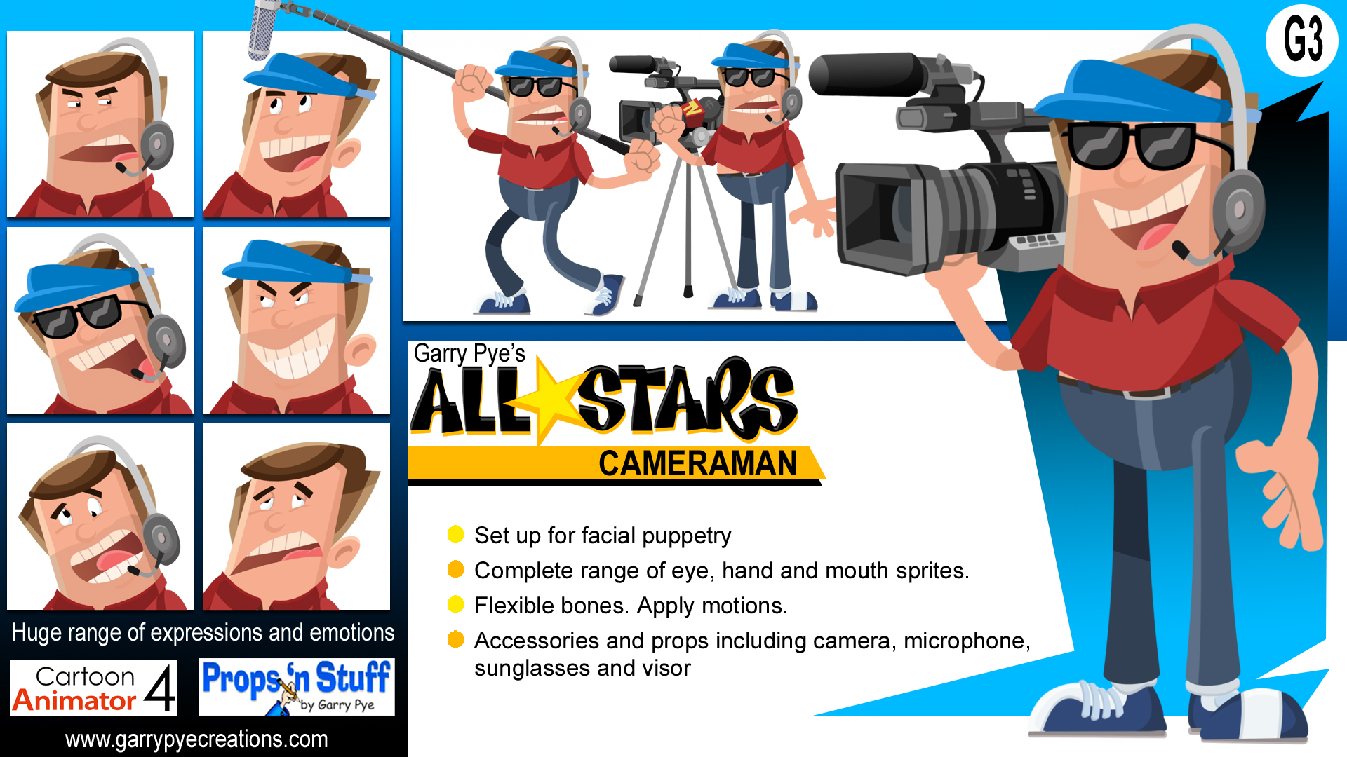 All Stars Cameraman - Cartoon Animator/Actor - Reallusion Content Store