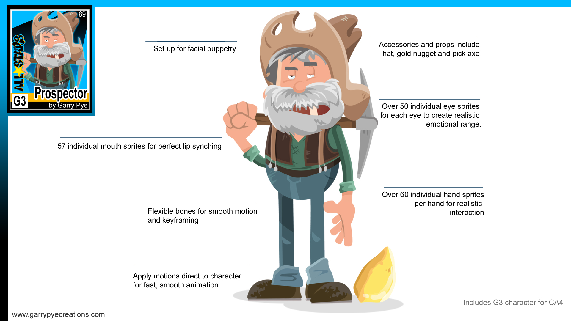 All Stars Prospector - Cartoon Animator/Actor - Reallusion Content Store