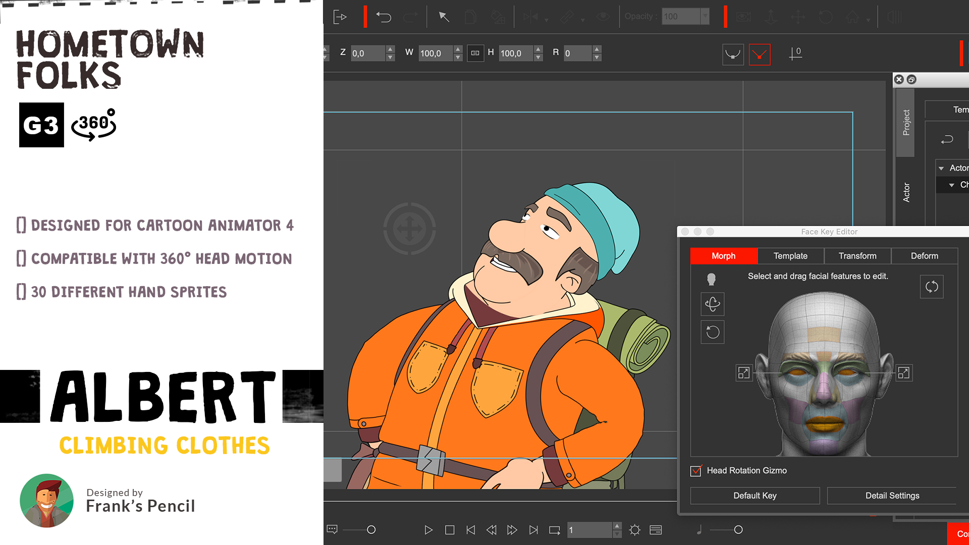 Hometown Folks Albert- Side Climber - Cartoon Animator/Actor ...