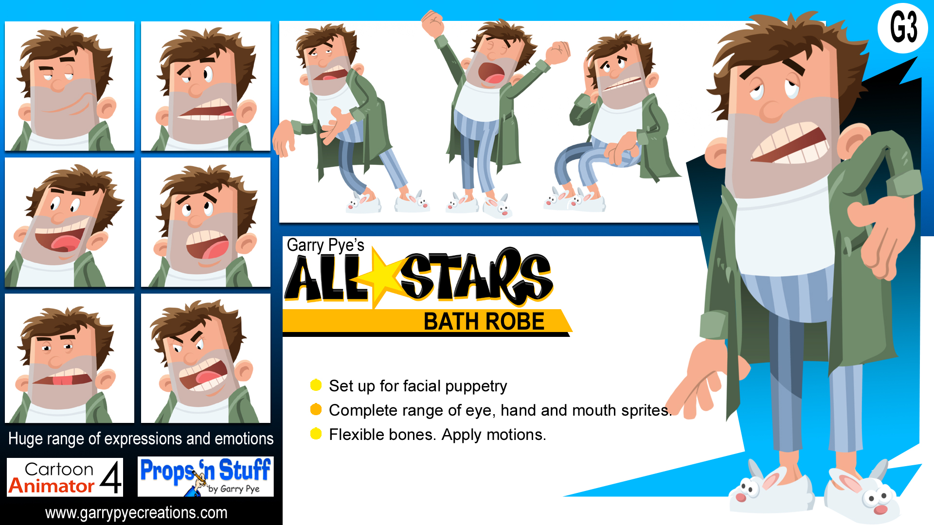 All Stars Bath Robe Andy - Cartoon Animator/Actor - Reallusion Content ...