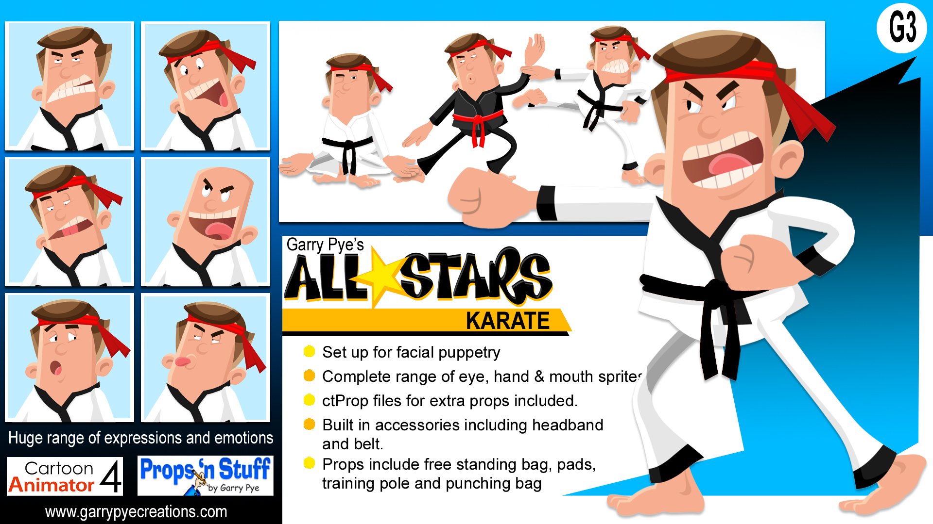 All Stars Karate Andy - Cartoon Animator/Actor - Reallusion Content Store