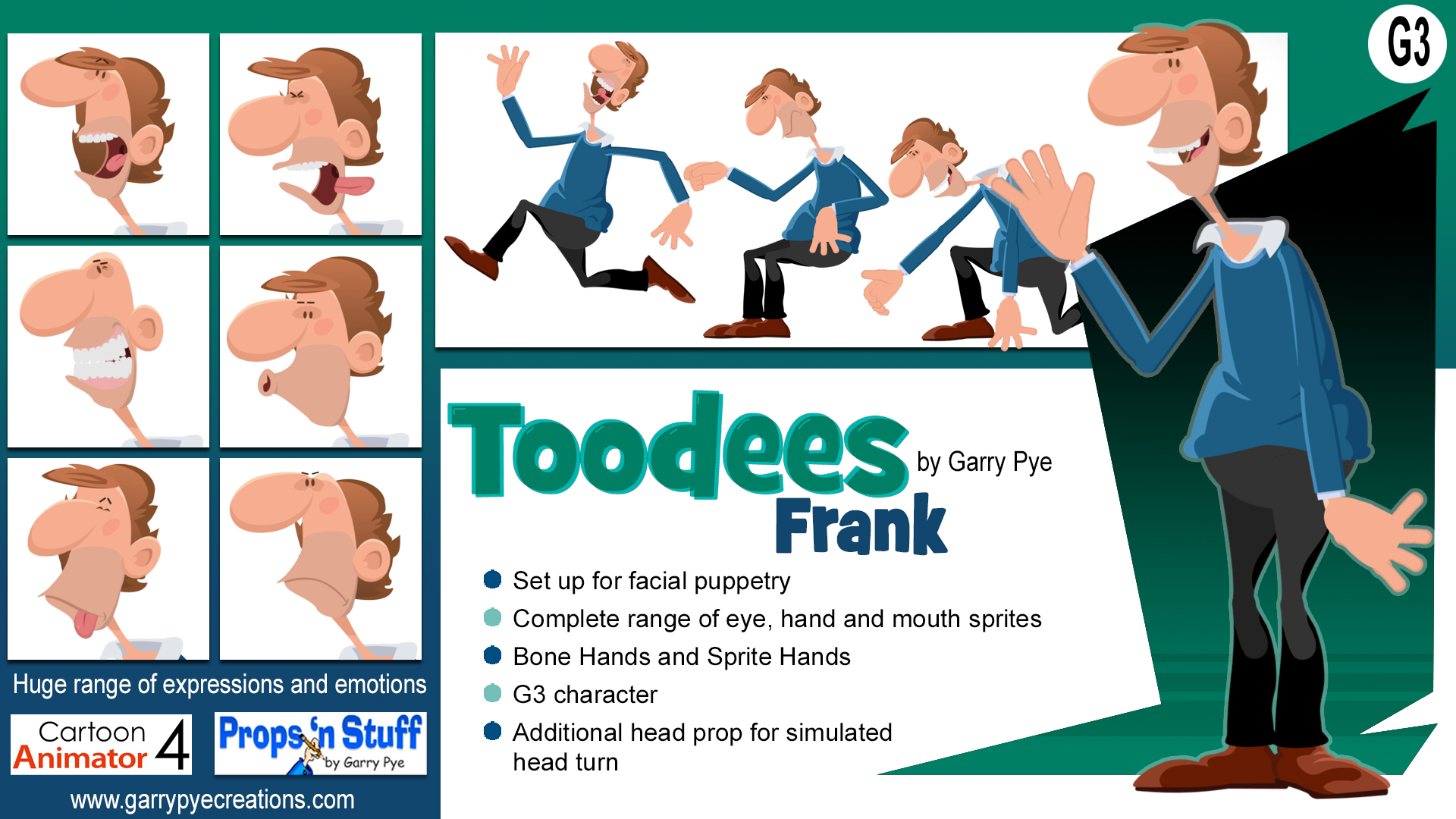 The Toodees - Frank - Cartoon Animator/Actor - Reallusion Content Store