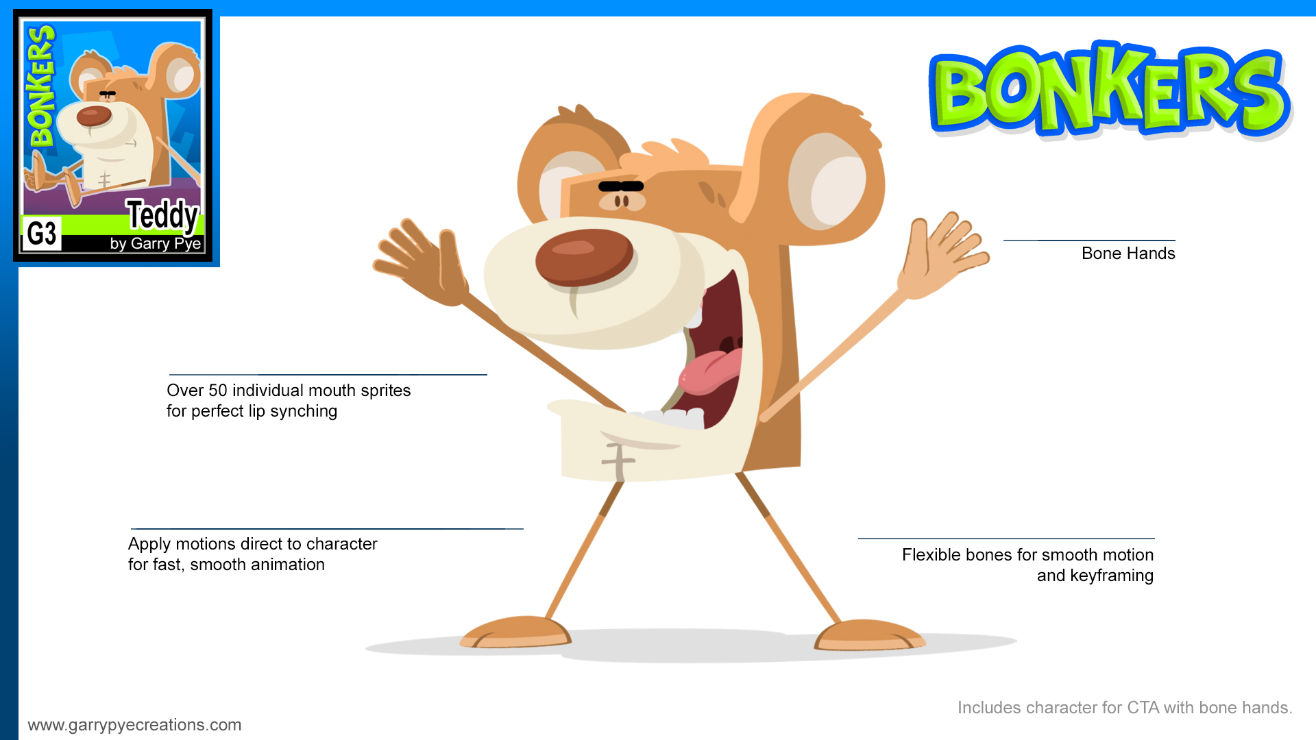 Bonkers Teddy - Cartoon Animator/Actor - Reallusion Content Store