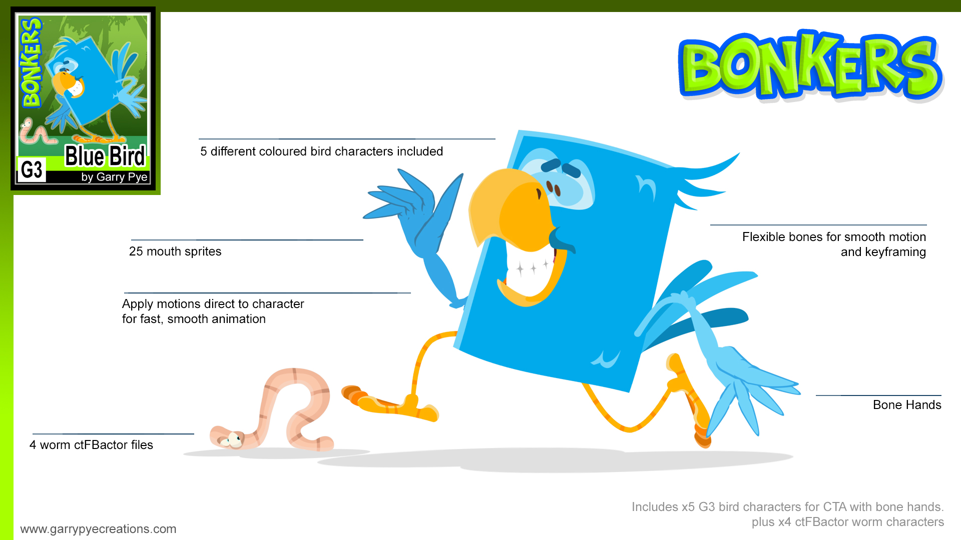 Bonkers Blue Bird - Cartoon Animator/Actor - Reallusion Content Store