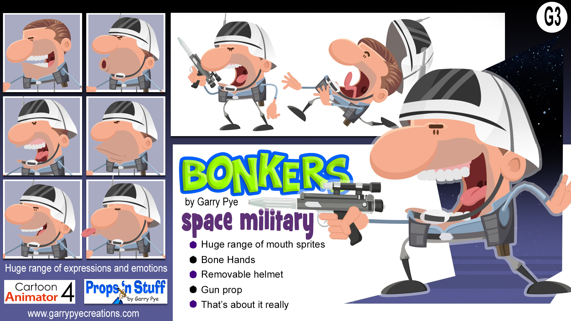 Bonkers Space Military - Cartoon Animator/Actor - Reallusion Content Store
