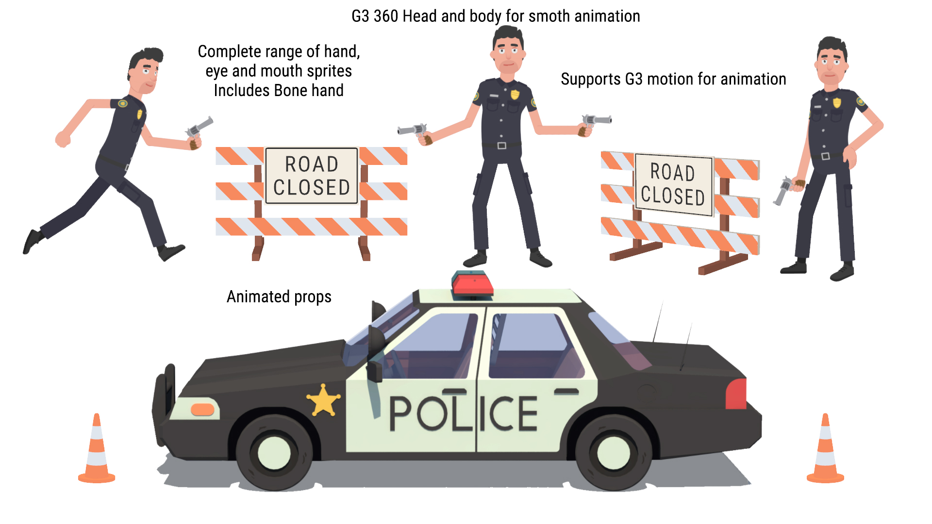 Matthew. Police officer - Cartoon Animator/Actor - Reallusion Content Store