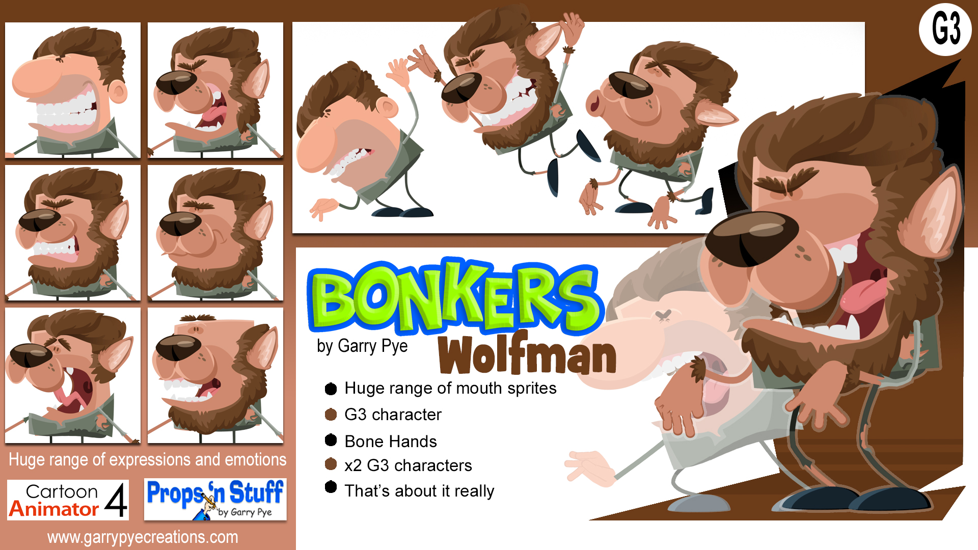 Bonkers Wolfman - Cartoon Animator/Actor - Reallusion Content Store