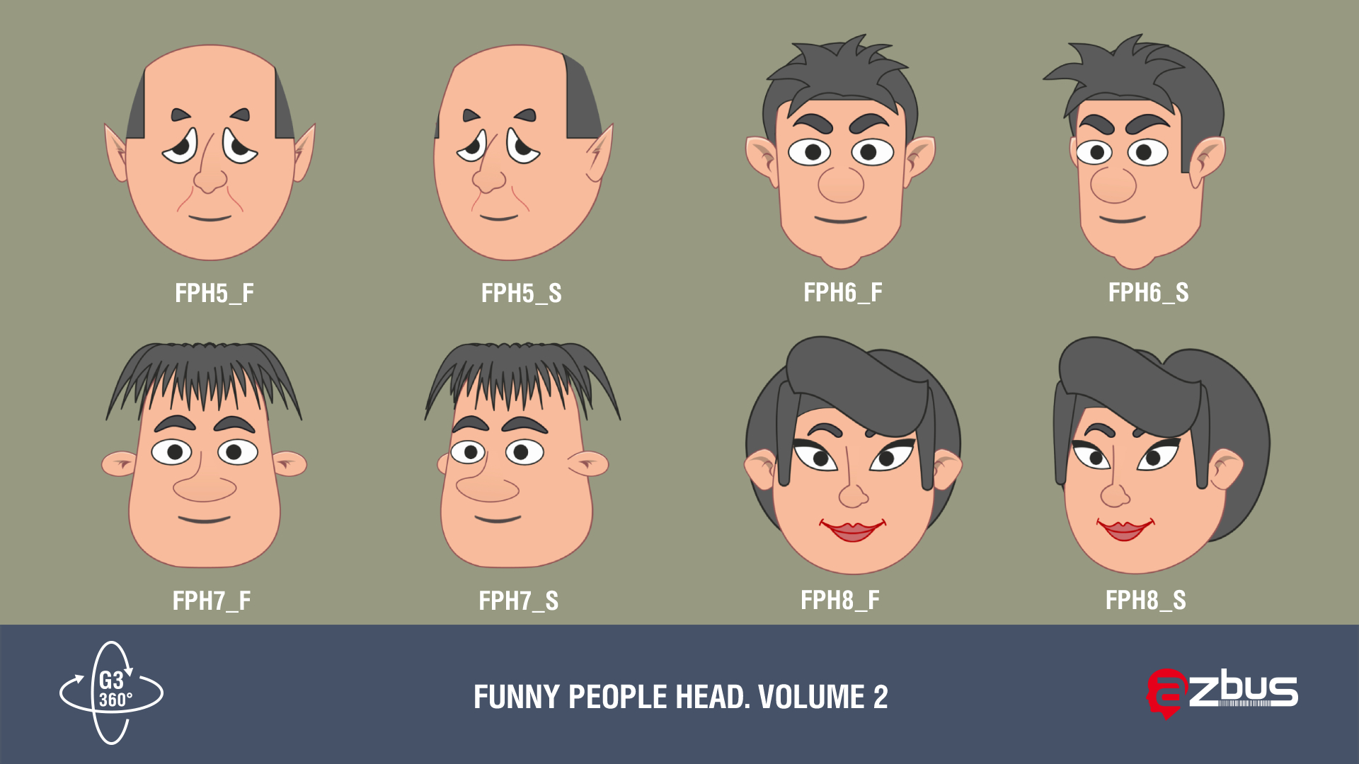Funny people head. Vol. 1-5 - Cartoon Animator/Actor - Reallusion ...