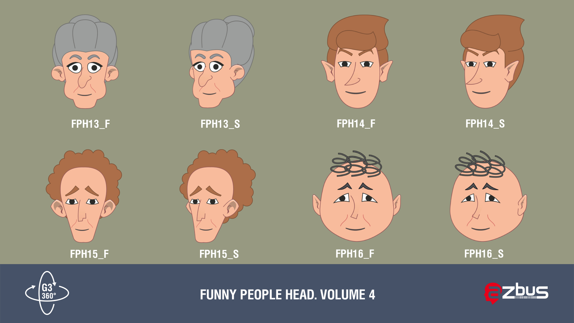 Funny people head. Vol. 1-5 - Cartoon Animator/Actor - Reallusion ...