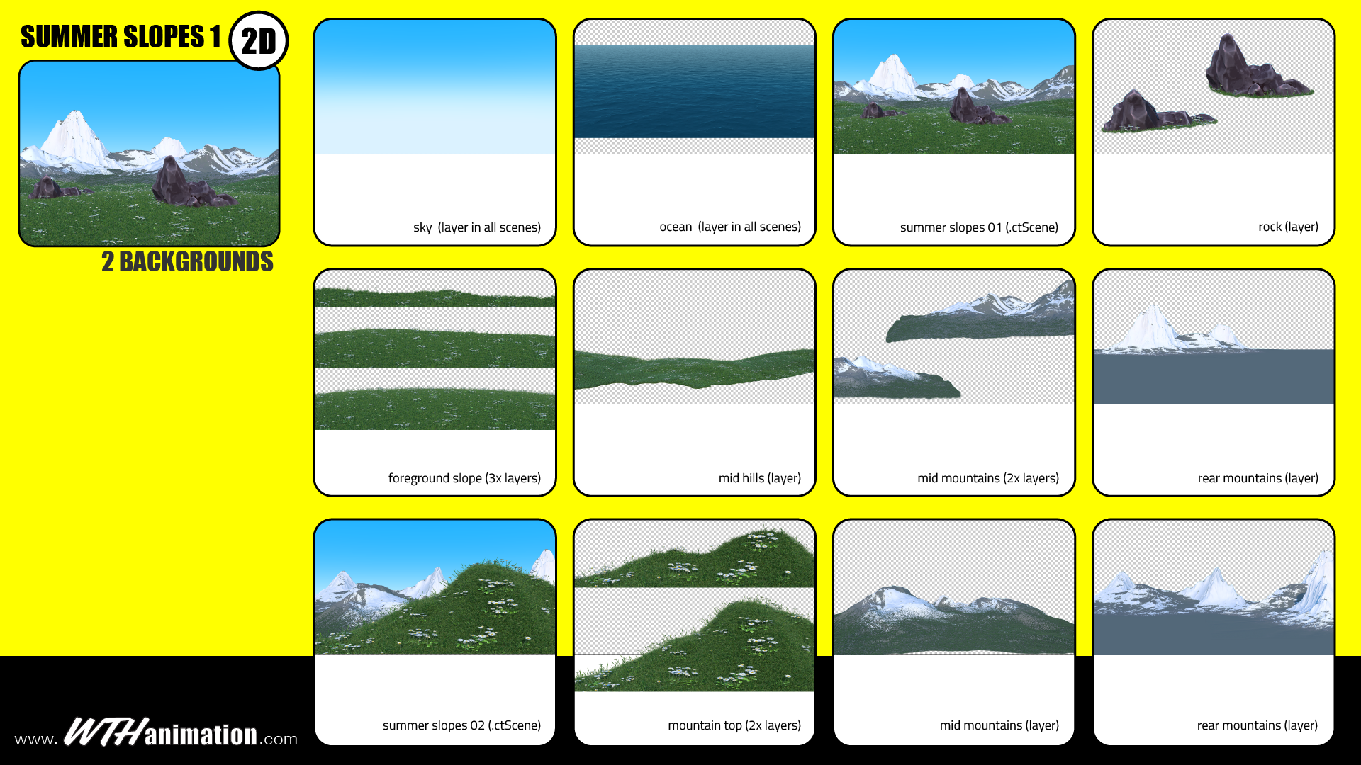 Summer Slopes 1 - Cartoon Animator/Scene - Reallusion Content Store