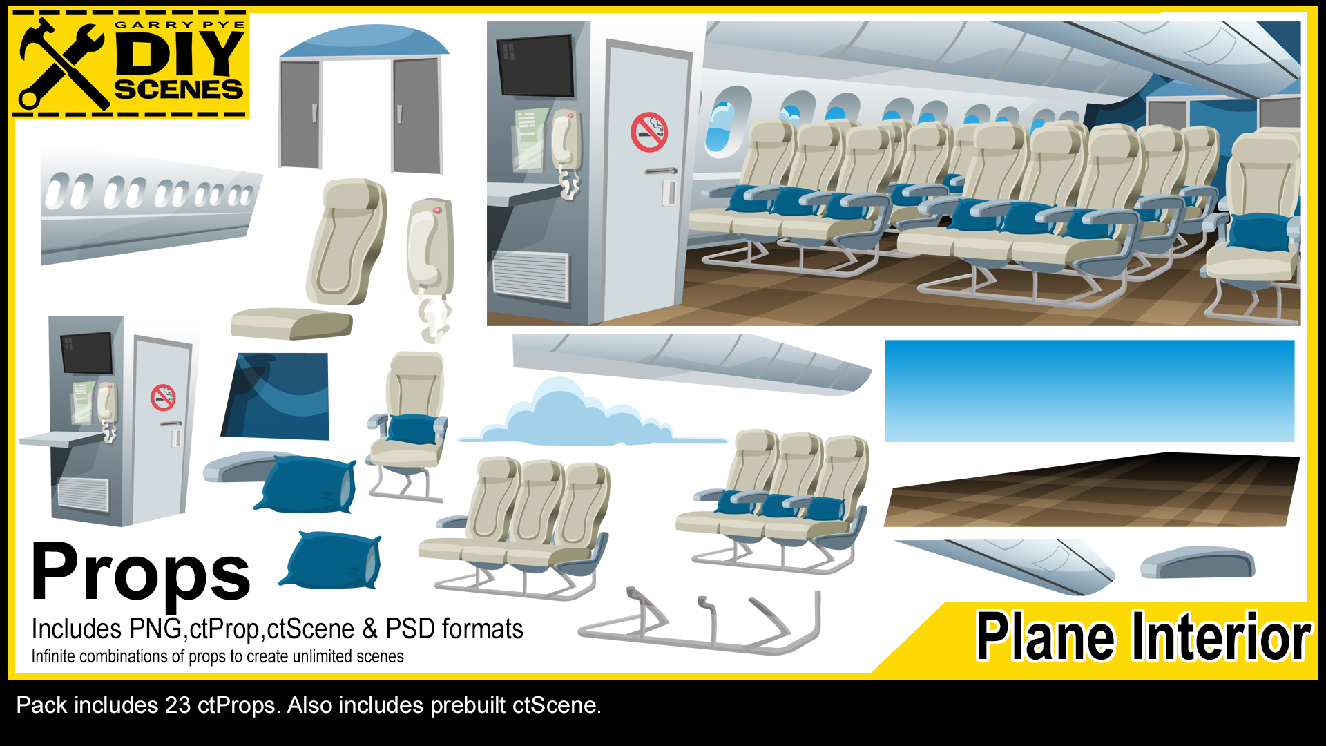 DIY Airport - Plane Interior - Cartoon Animator/Scene - Reallusion ...