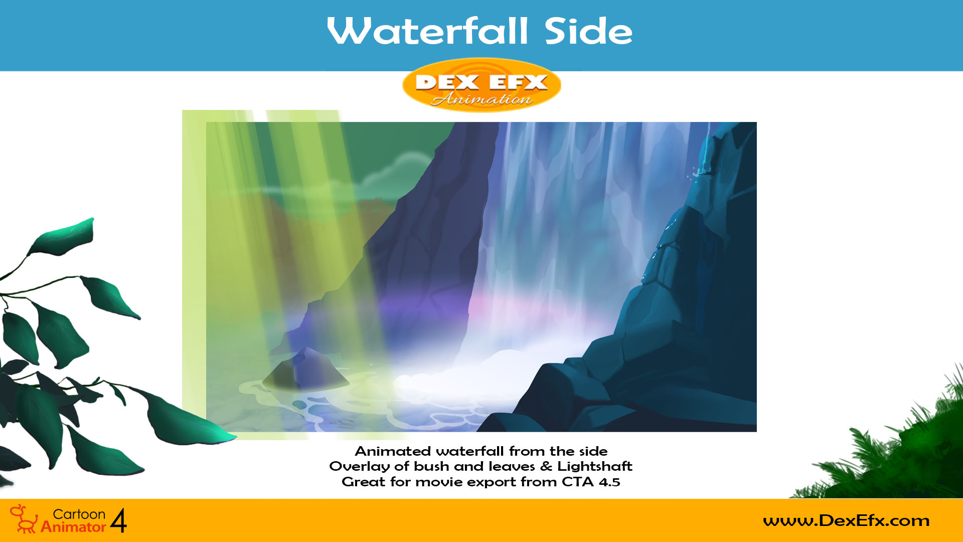 Waterfall Side - Cartoon Animator/Scene - Reallusion Content Store