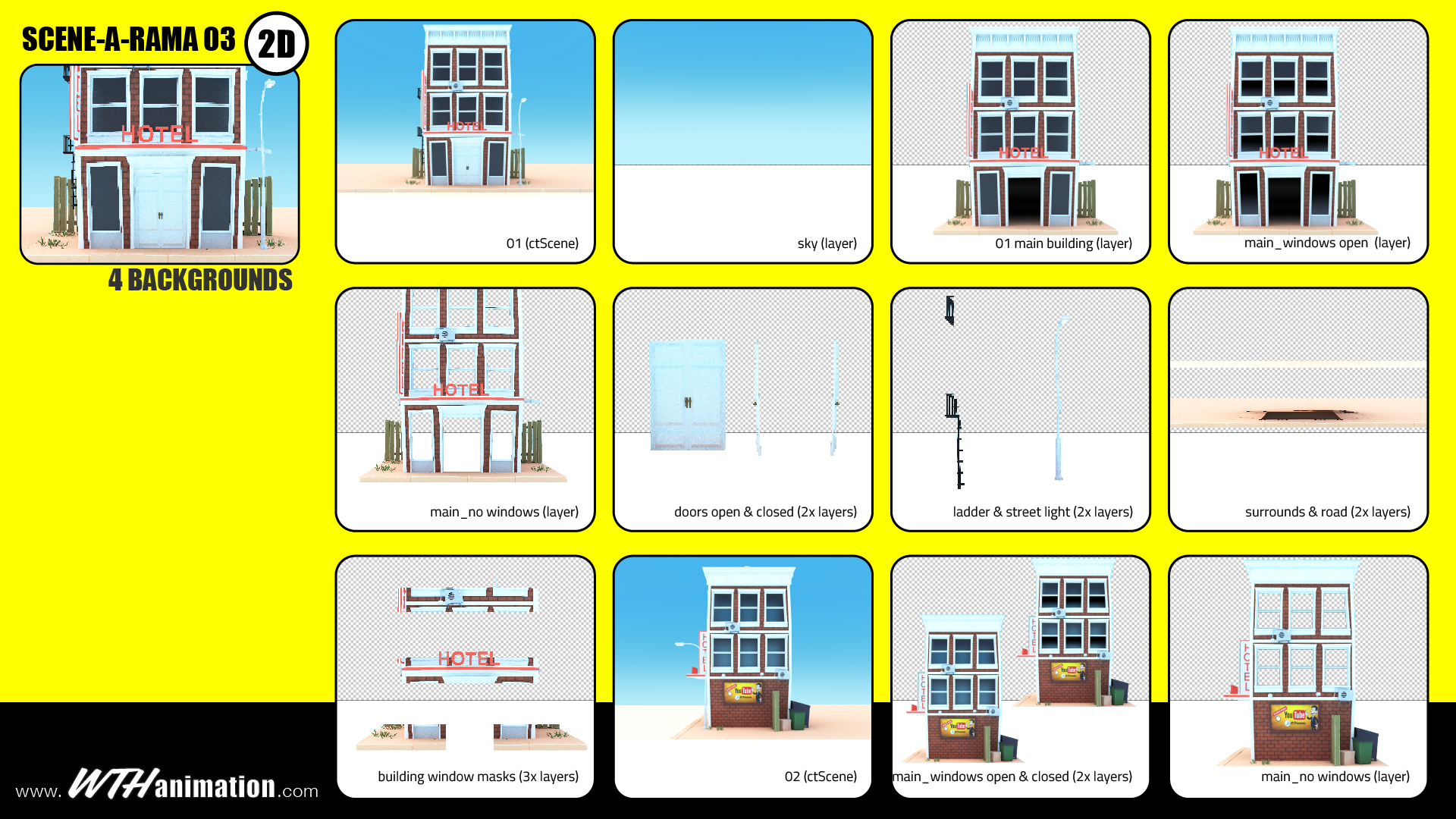 Scene-A-Rama 03-hotel - Cartoon Animator/Scene - Reallusion Content Store